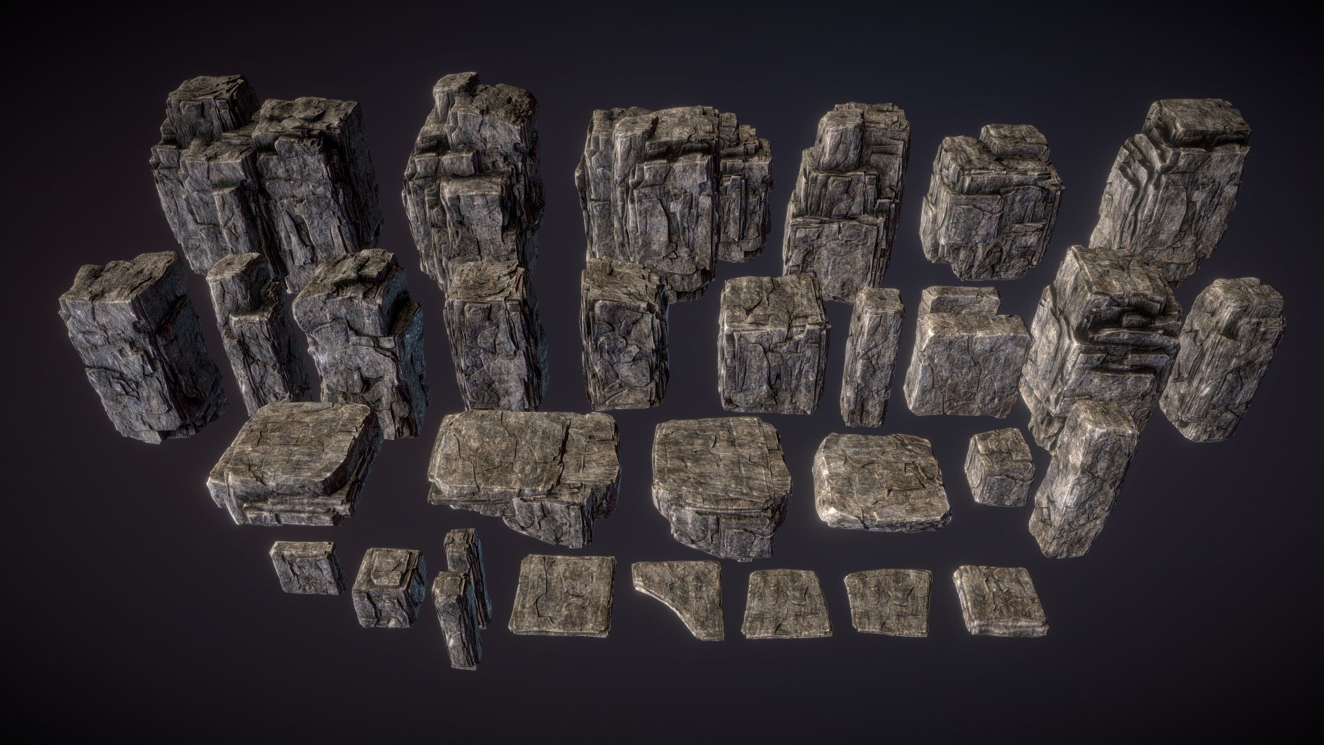 Blocked Rocks - 3D model by Dmitriy Dryzhak (@arvart.lit) [27b472f] - Sketchfab
