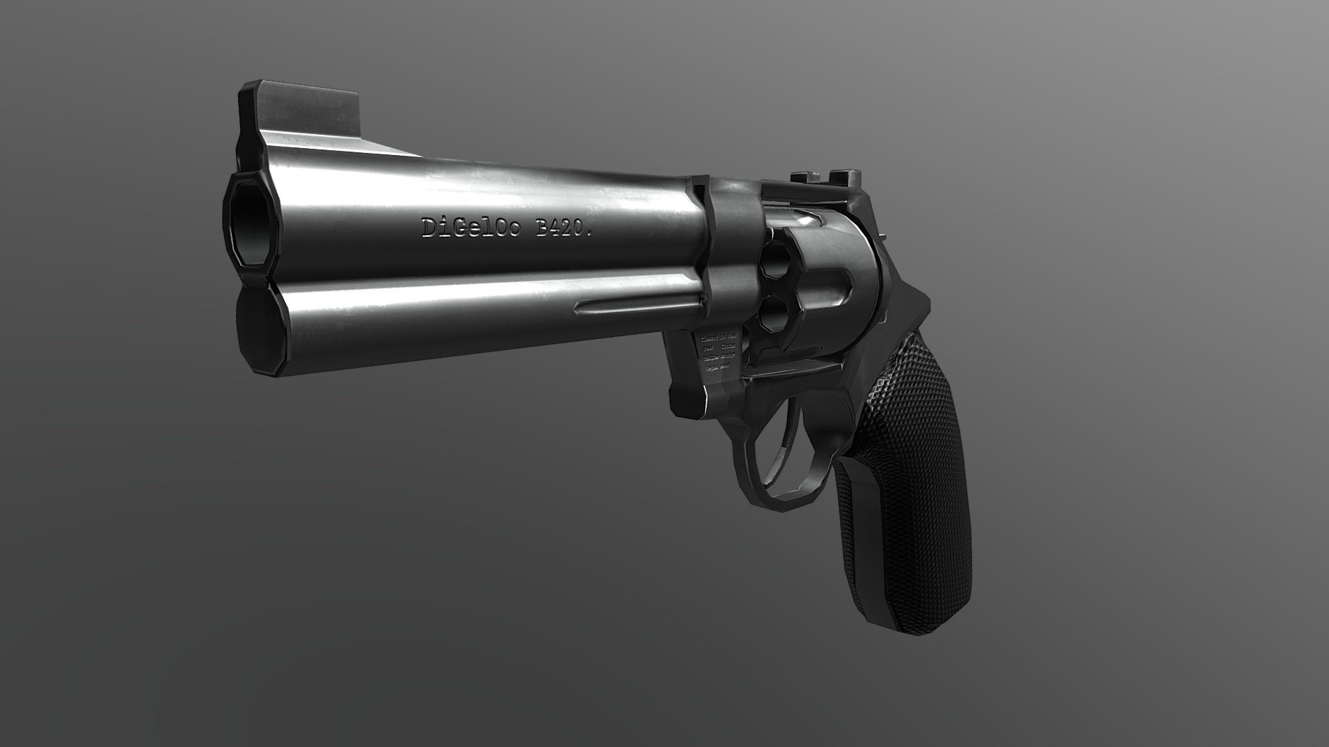 Modern Revolver - 3D model by DiGelOo [27b66dd] - Sketchfab