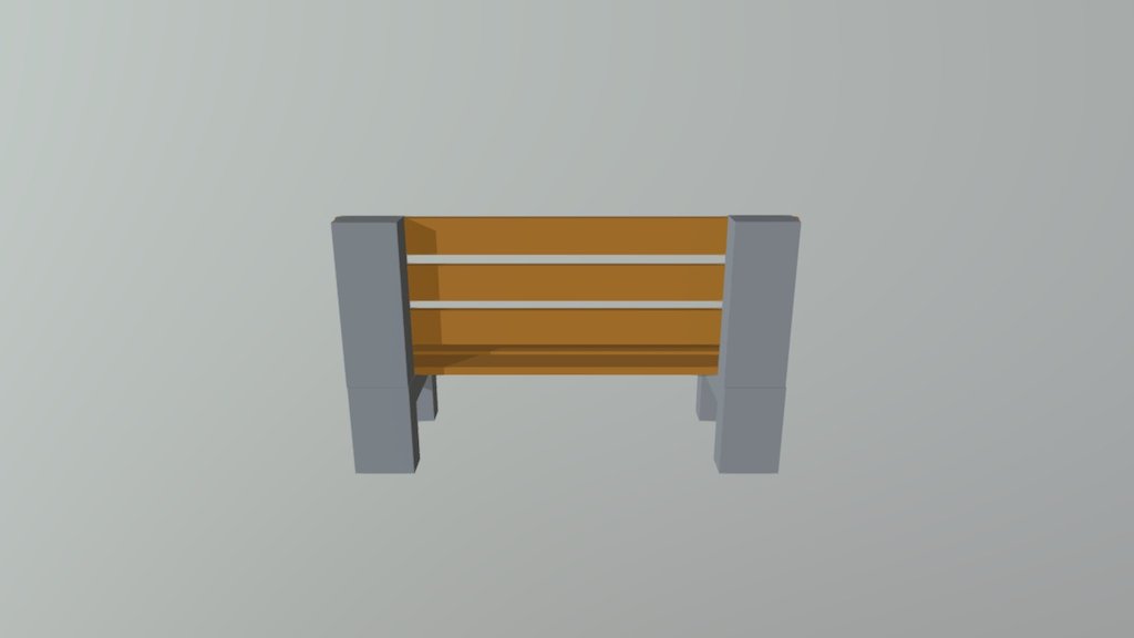 low poly/voxel style bench - 3D model by VILExDARKNESS [27b72ab ...