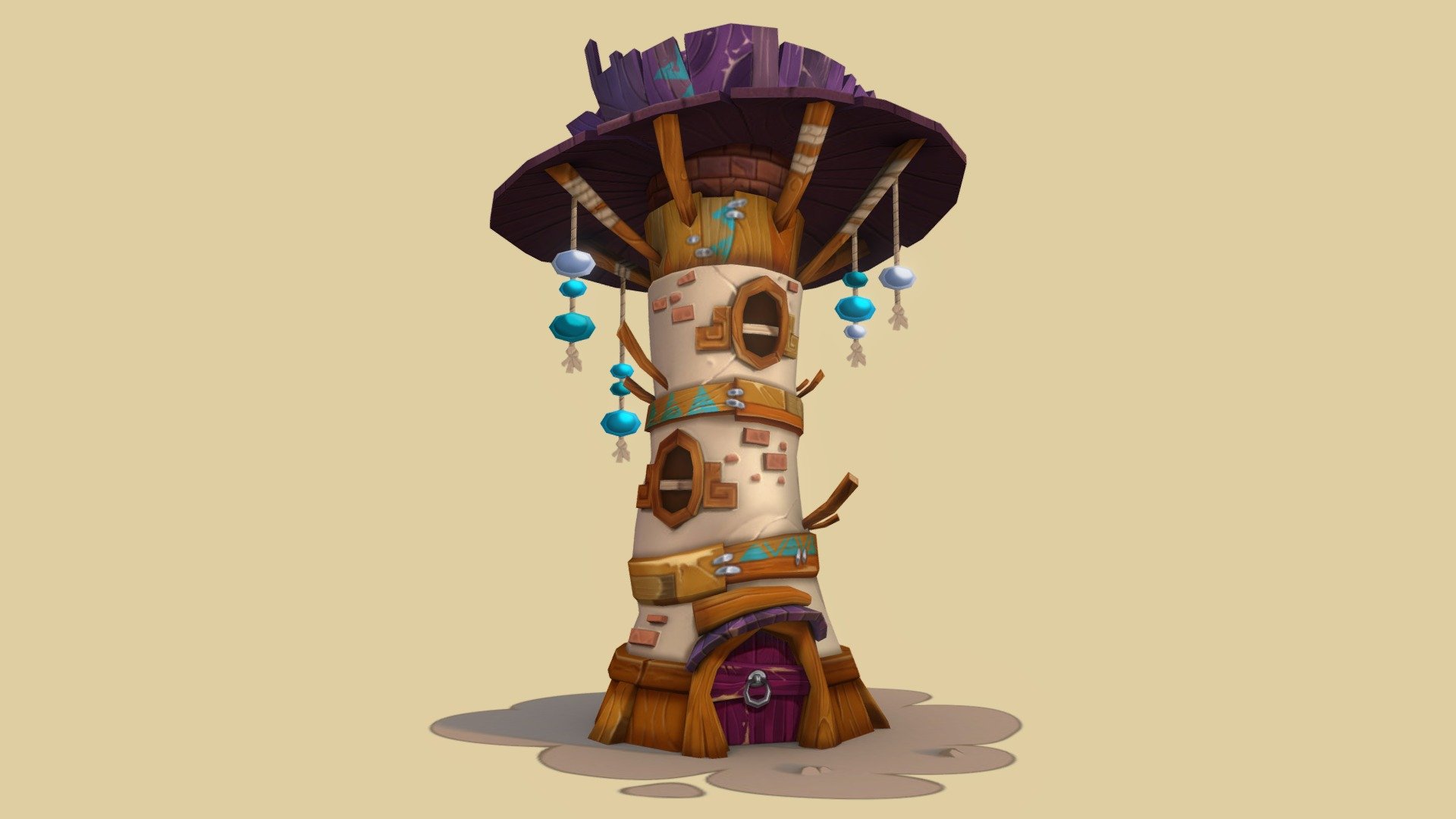 Magic Tower (Handpainted) - 3D model by ctnhan97 [27c0ede] - Sketchfab