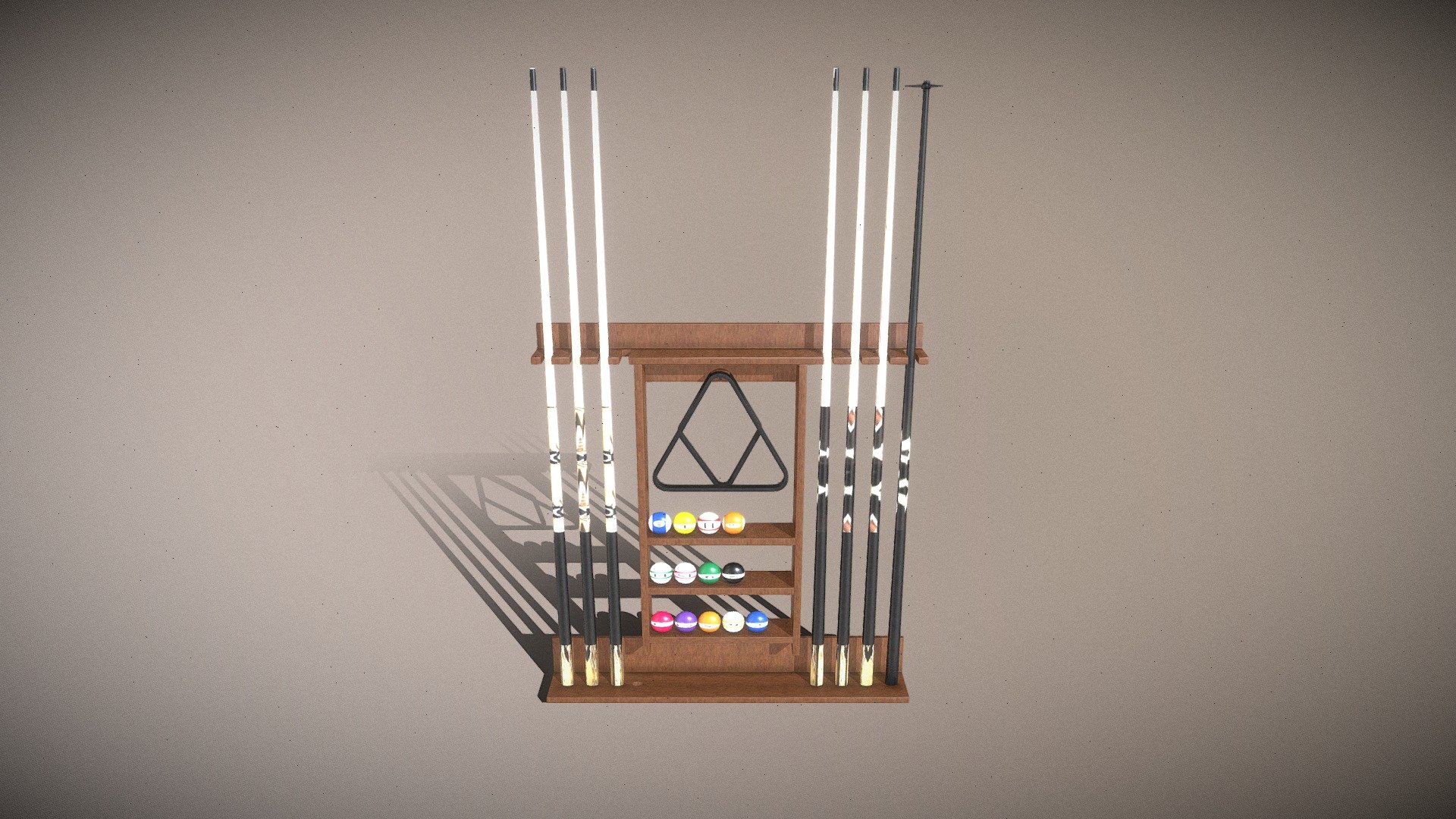 Pool Table Rack - 3D model by 3d Eye Catcher (@3d-eye-catcher) [27c54d9 ...