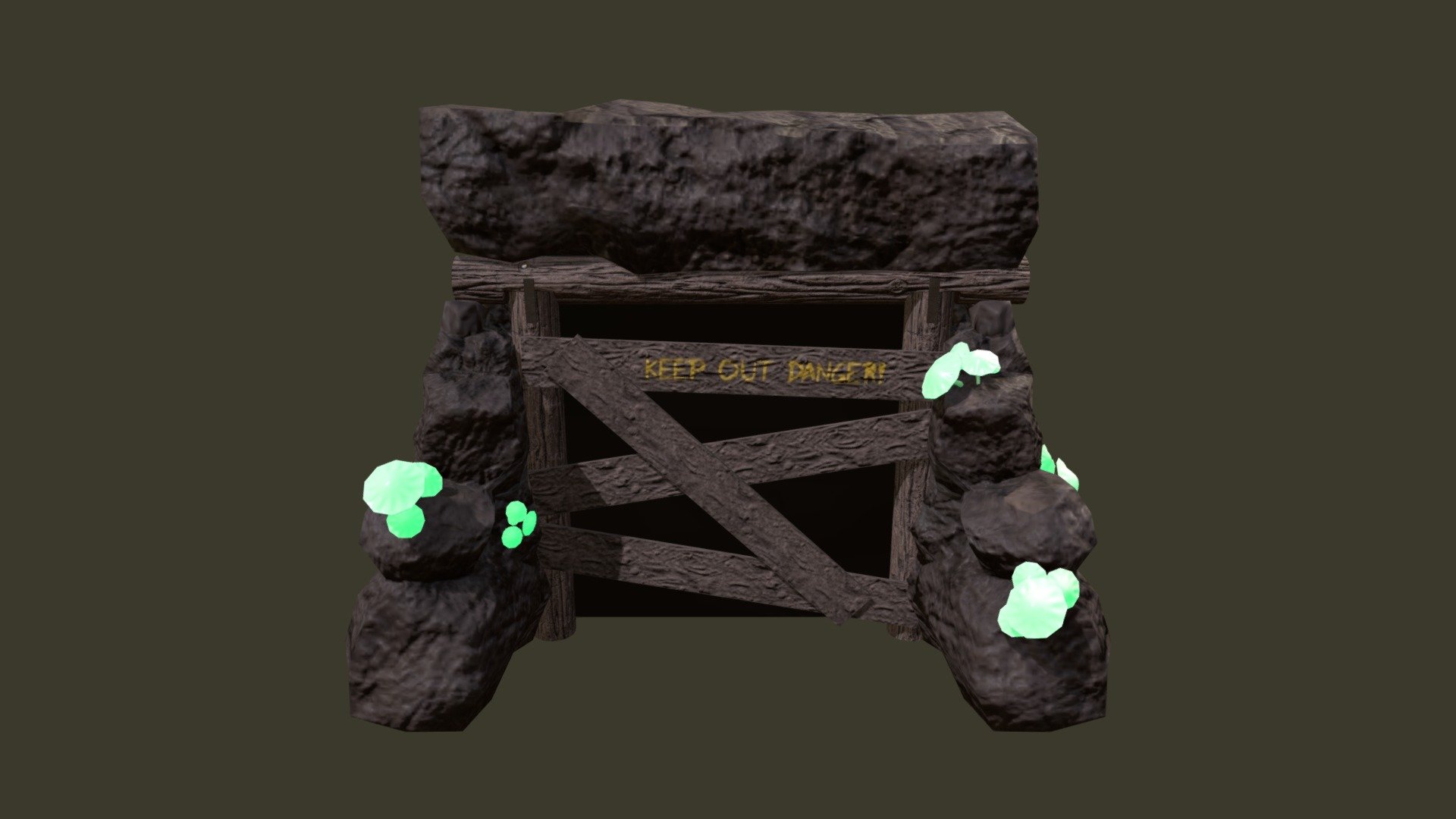 Cave entrance - 3D model by oaperez1996 [27c7461] - Sketchfab
