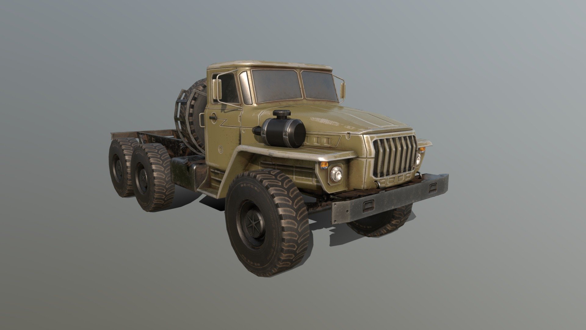 low poly Ural 4320 - 3D model by creosine [27c9950] - Sketchfab