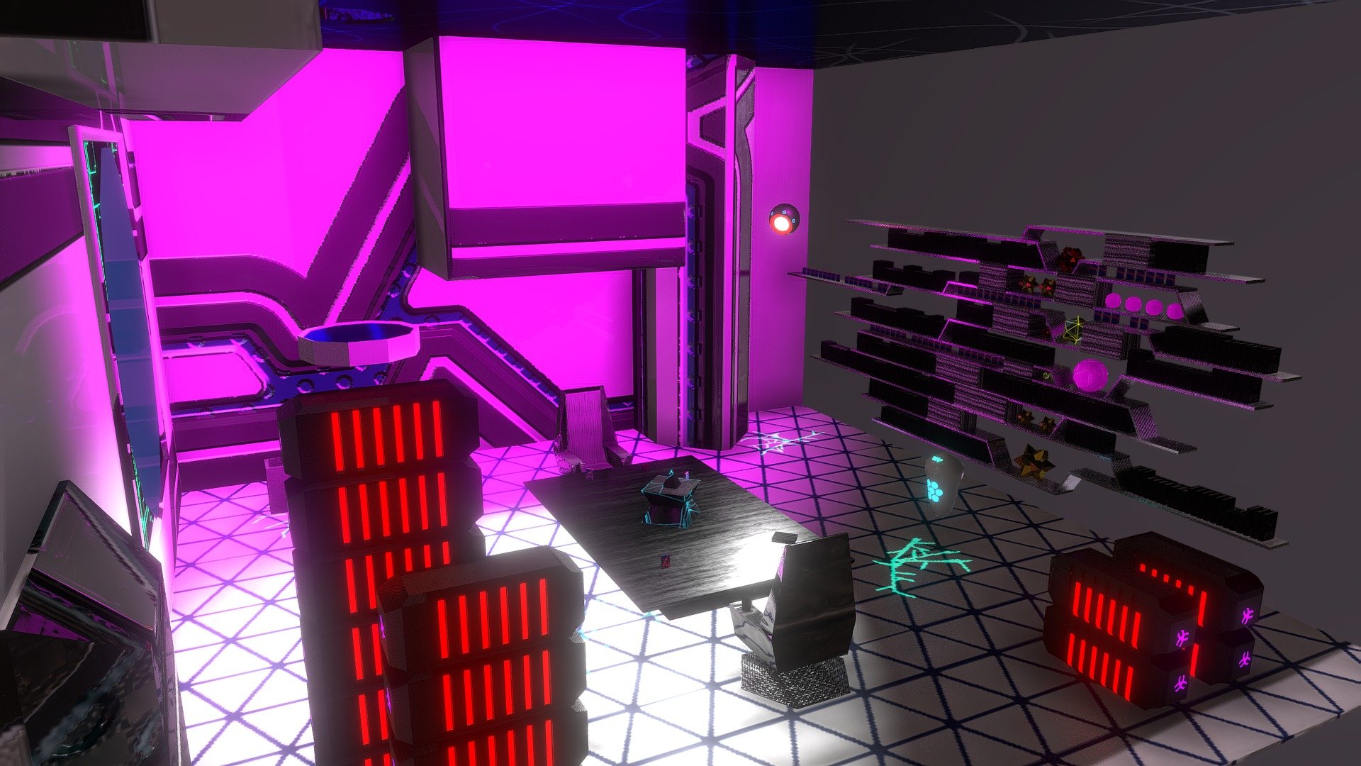 Futuristic Rooms in a Tower - 3D model by BlurryGames [27c9e0d] - Sketchfab