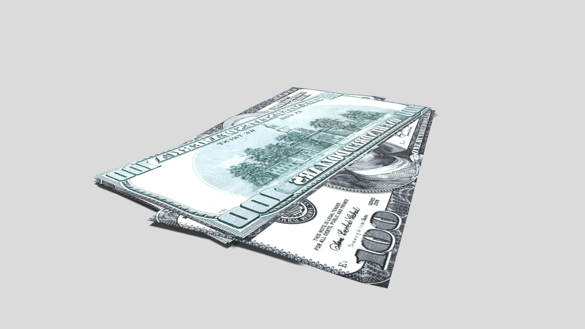 100$ bill pile, Money Stack - Download Free 3D model by JaaLyy [27ca651 ...