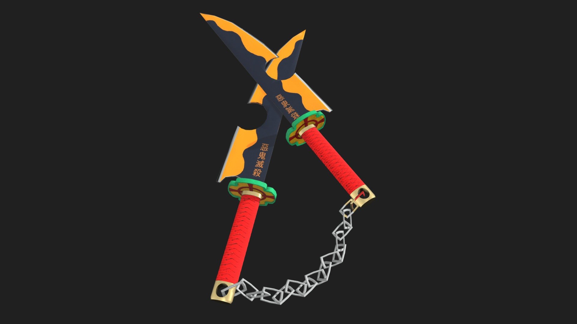 Tengen Uzui's Nichirin Blade // Demon Slayer - Download Free 3D model ...
