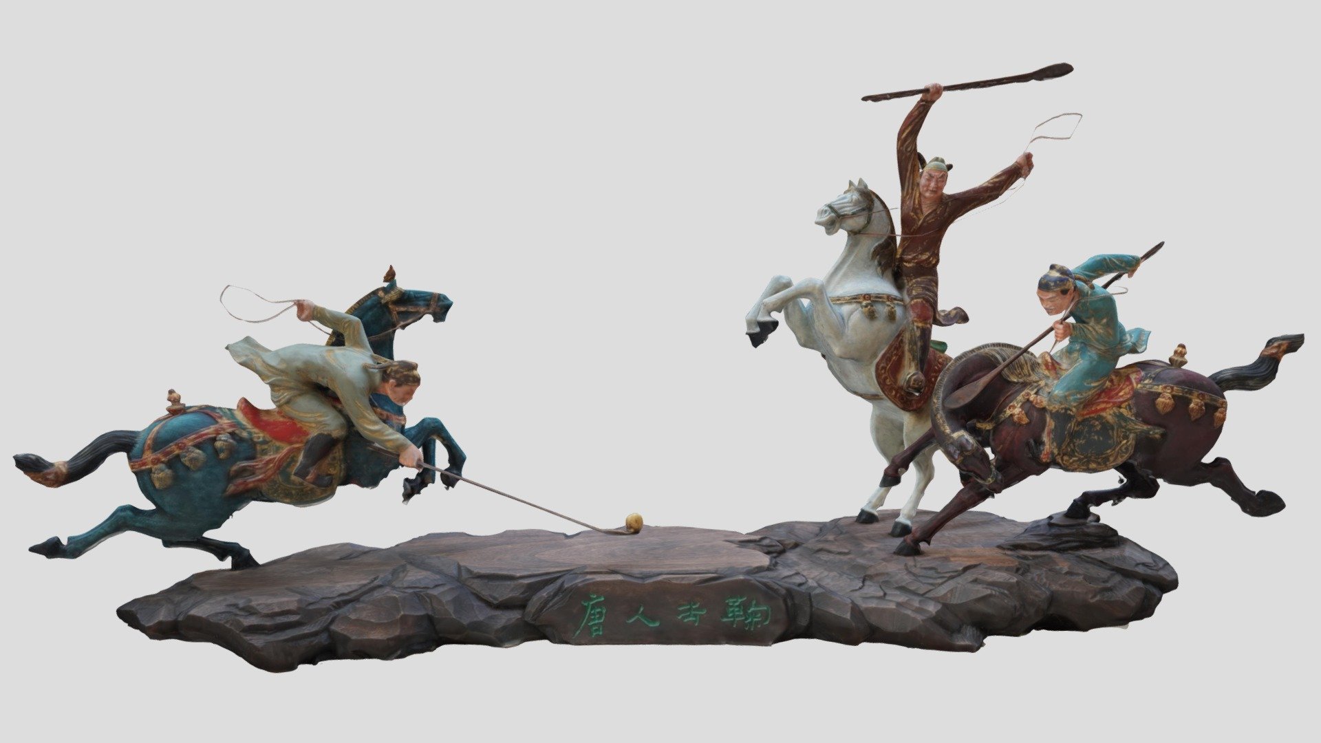Antique Wood Carving - Chinese Kickball - Buy Royalty Free 3D model by ...