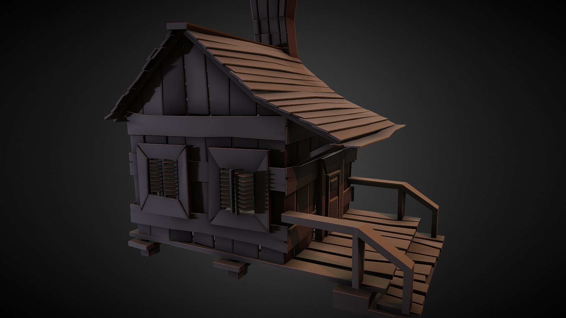 Forest Shack_1 - 3D model by Lowpolyprincipal [27d979a] - Sketchfab