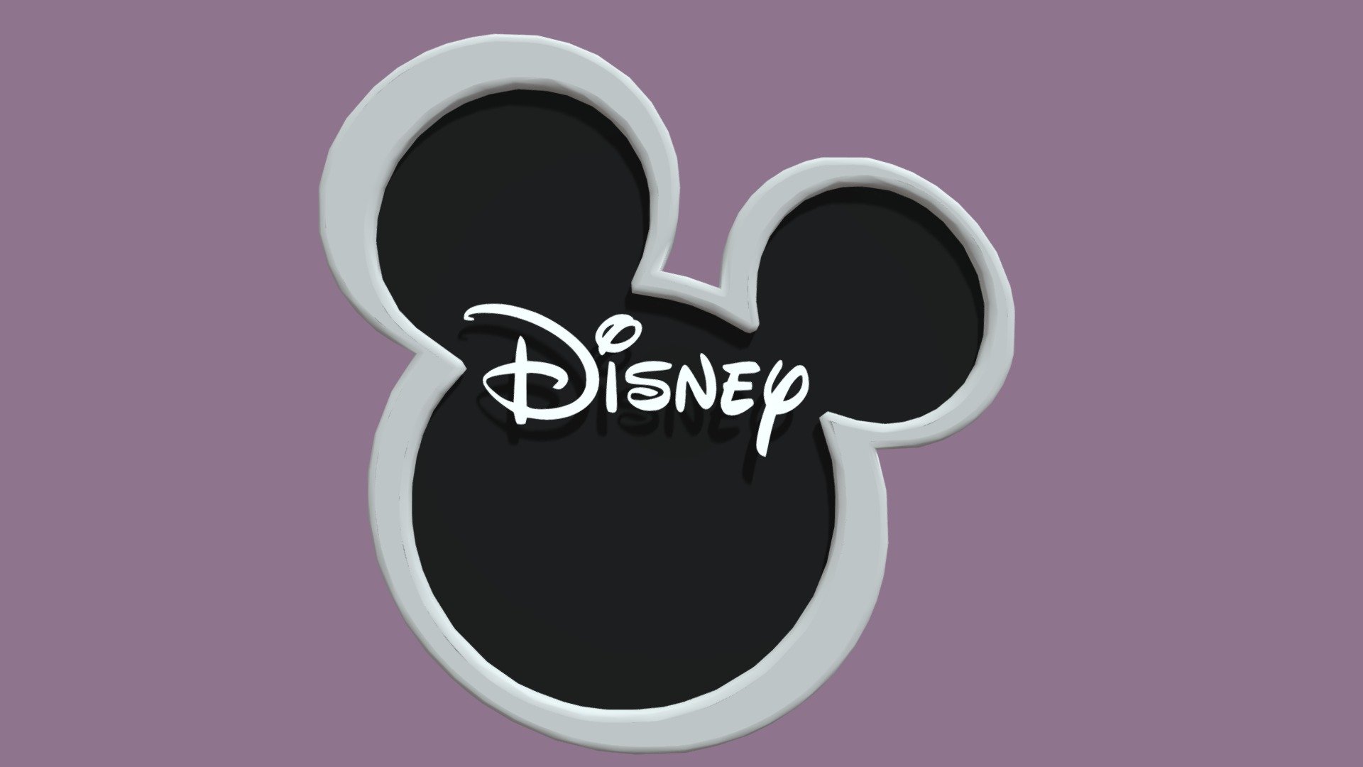Disney Logo But Mousehead Black And Gray - Download Free 3D model by ...