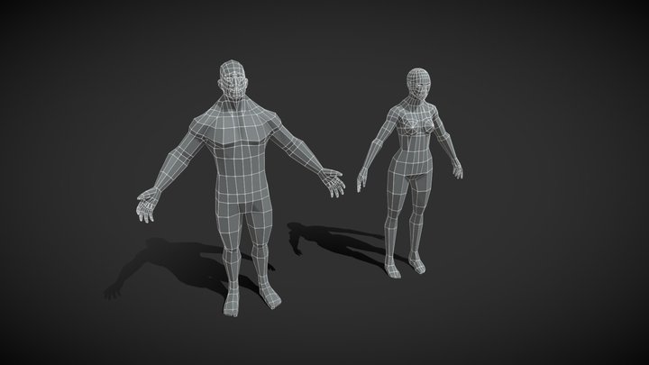 Muscular-male-body-base-mesh 3D models - Sketchfab