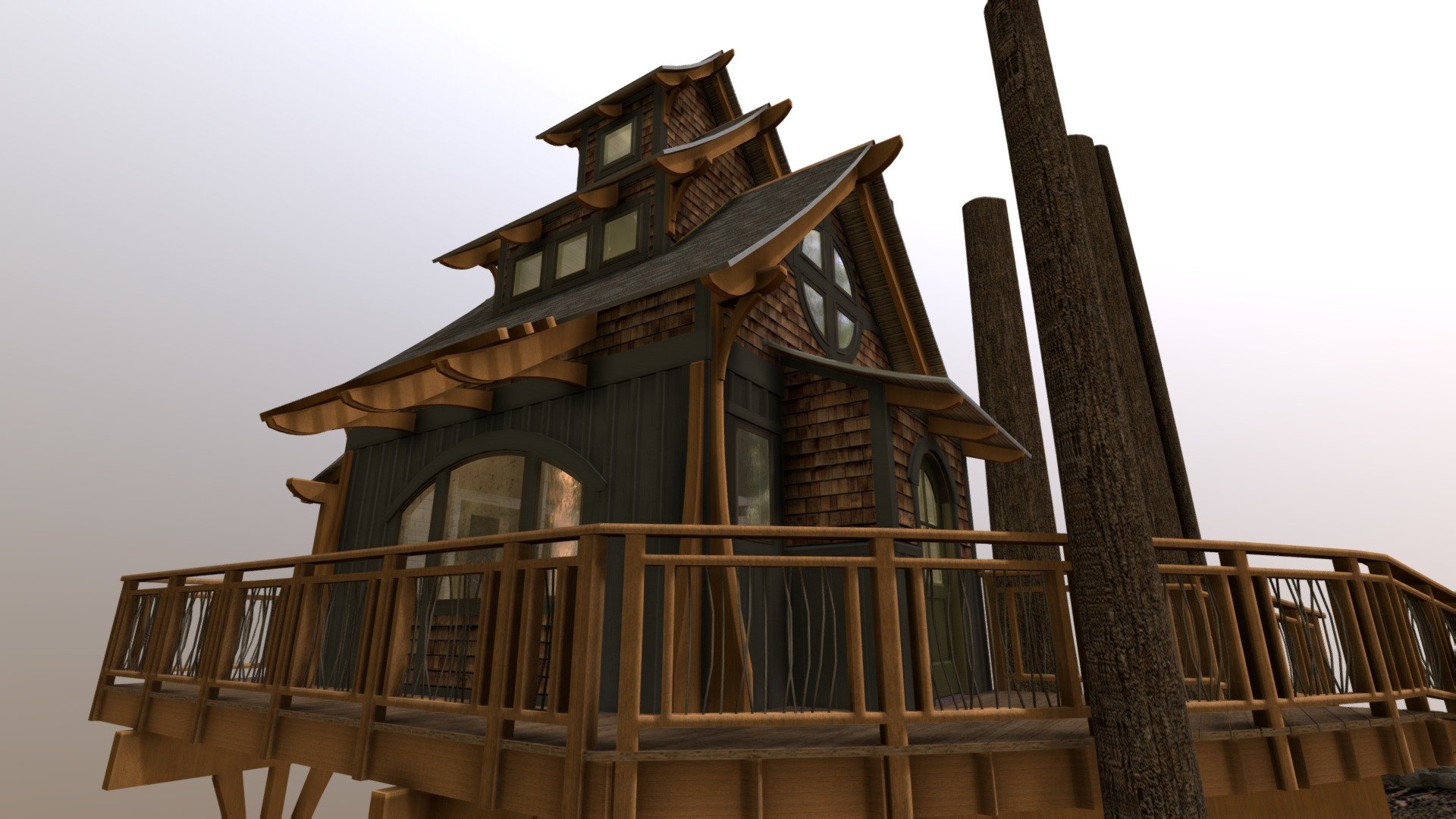Pine house - Buy Royalty Free 3D model by adamleescott [27eead6 ...