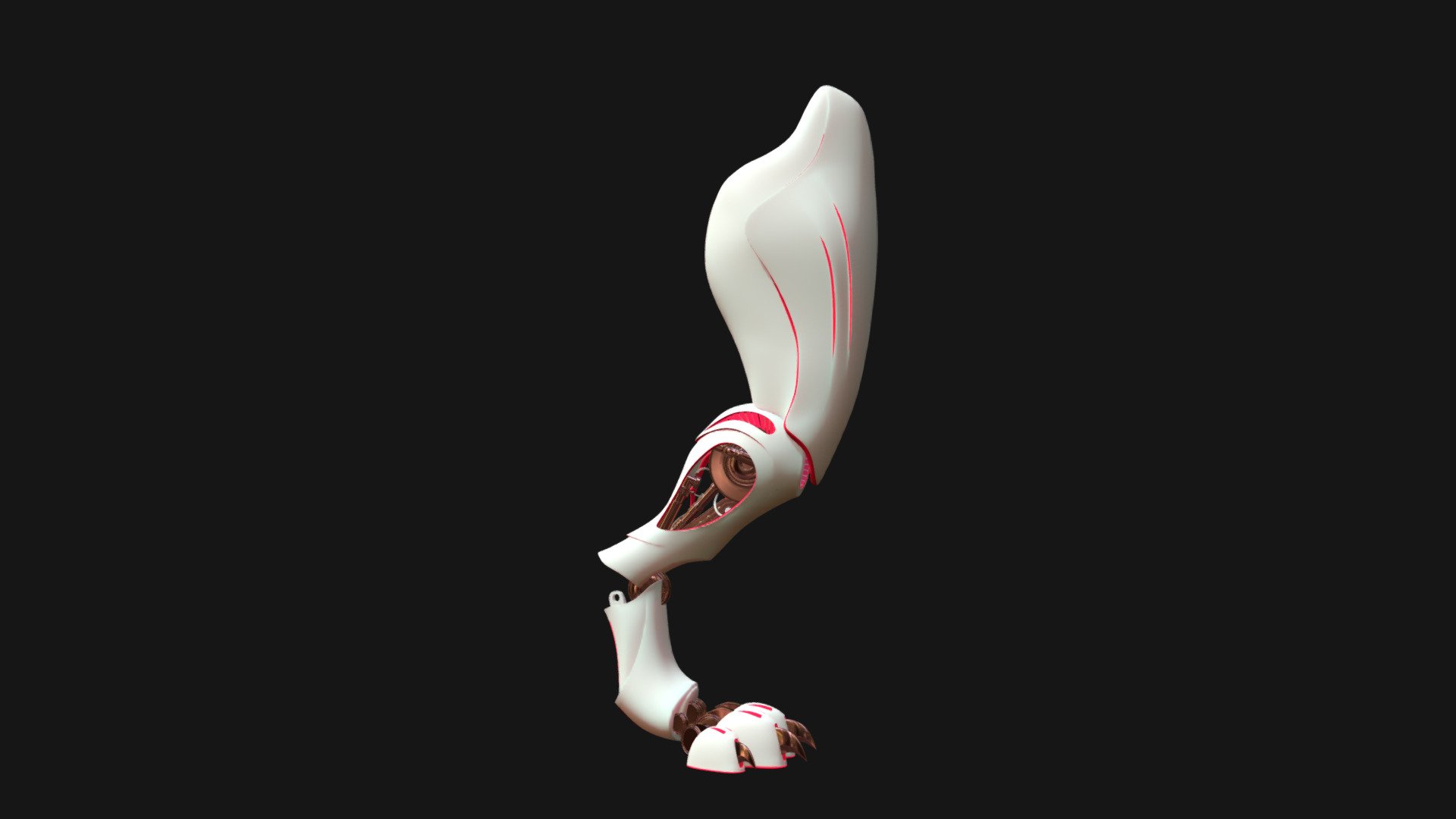 Mechanical cat leg - 3D model by Donki (@niniwa) [27eebb2] - Sketchfab