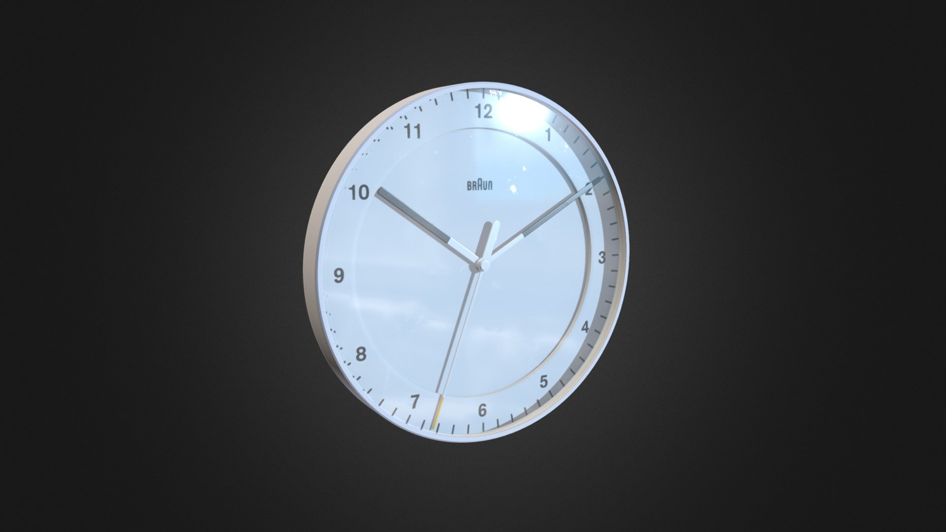 Braun Wall Clock - Buy Royalty Free 3D model by Manfred Kostka ...