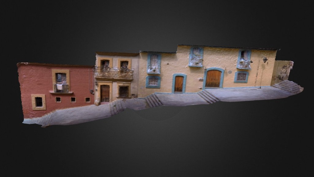 Cute row of houses - 3D model by Alex Elvis Badillo (@abadillo ...