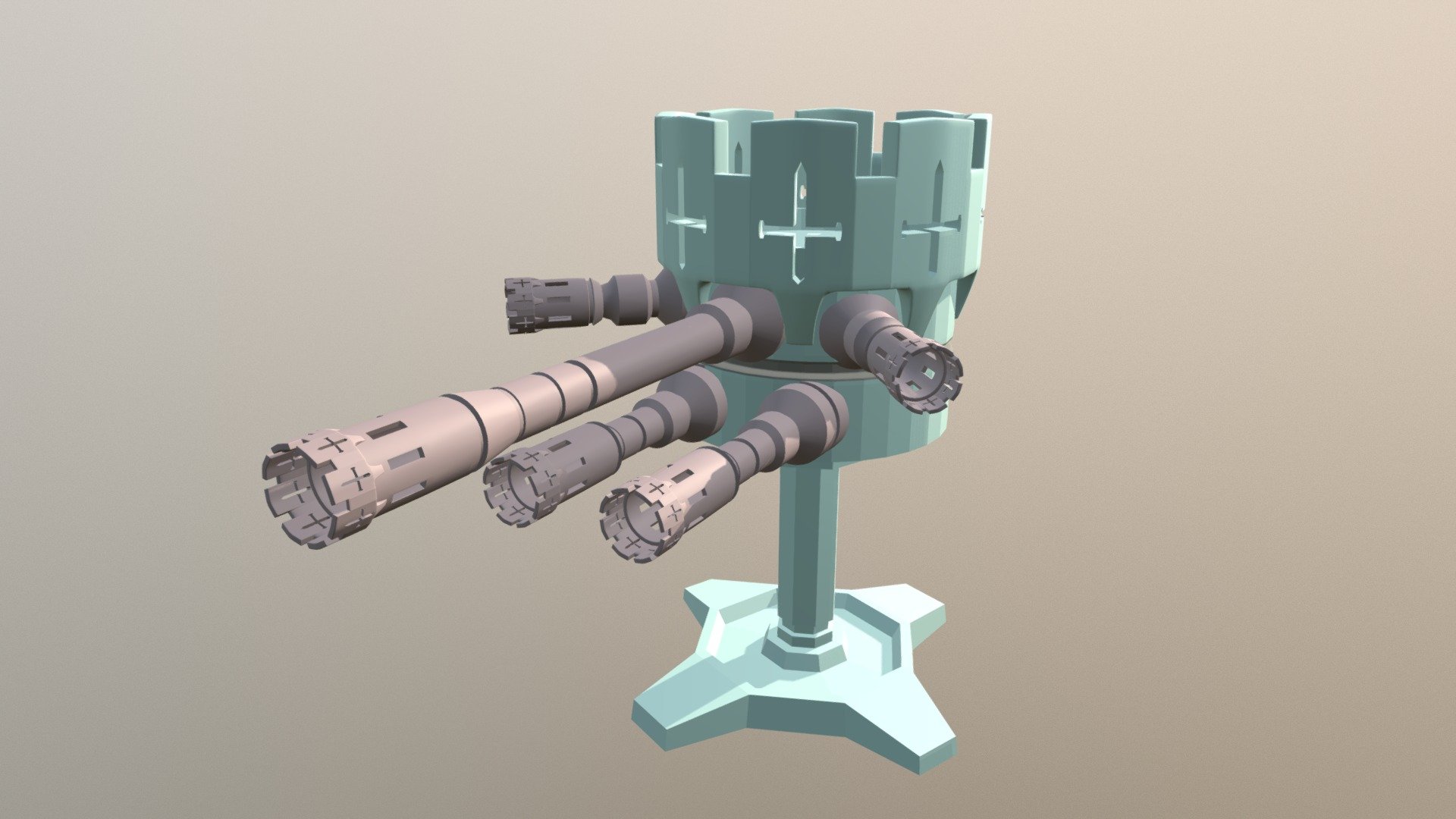 Turret - Download Free 3D model by swimgod [27f27db] - Sketchfab