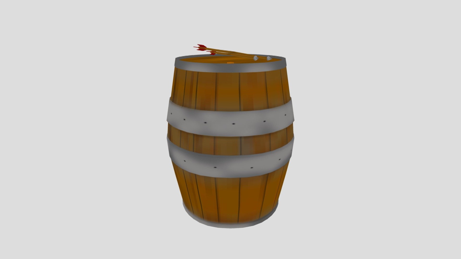 Barrel and Arrow - 3D model by Shuffle_15 [27f4412] - Sketchfab