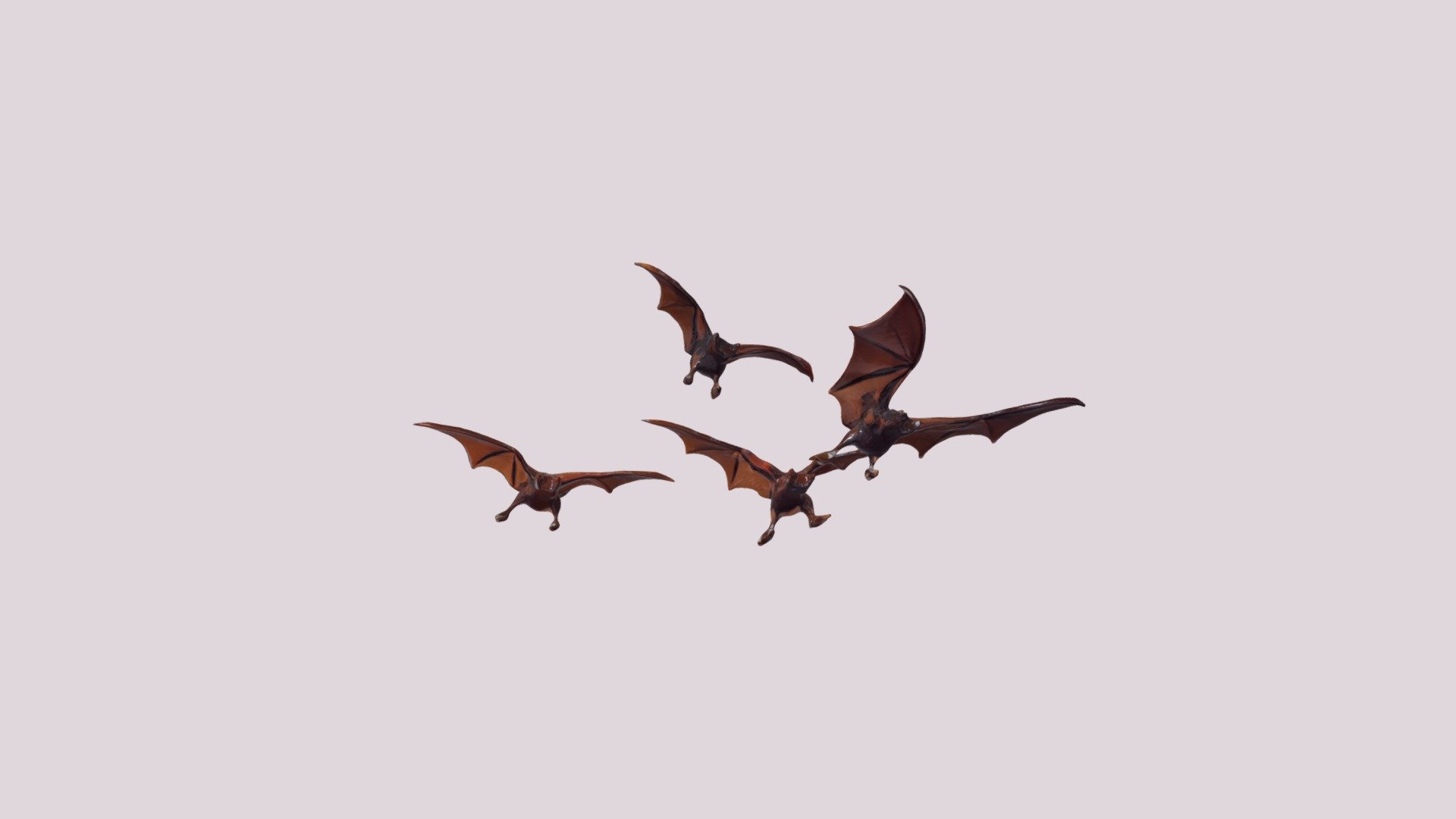 Dynamic Flock of Bats in Flight - Download Free 3D model by Evtefeev ...