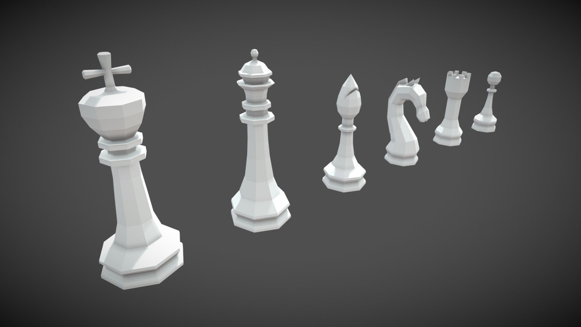 Low poly chess set - Download Free 3D model by Miscriton [27f9a8d] - Sketchfab