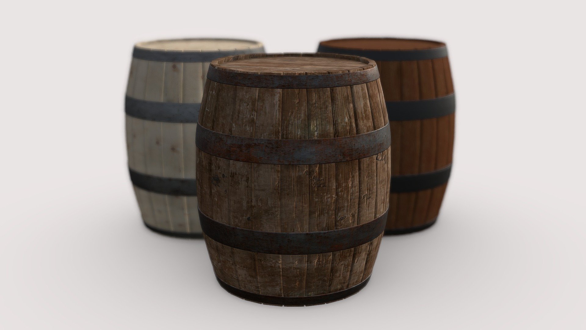 Wooden Barrels Pack - Buy Royalty Free 3D model by 3Dee (@mellydeeis ...