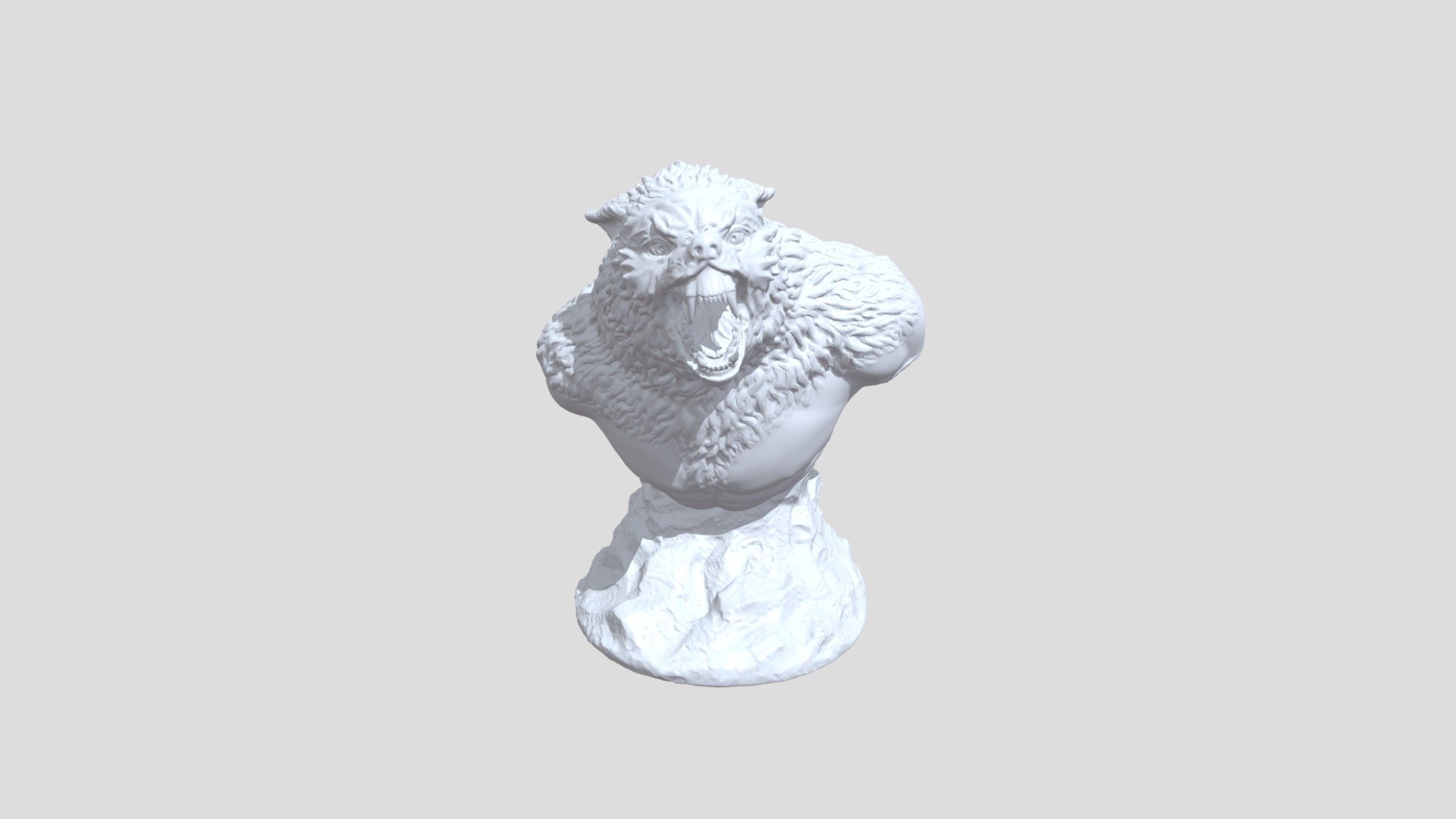 Lycaon_Werewolf_Miniature_Bust_for_3d_printing - 3D model by Wolfsuit ...
