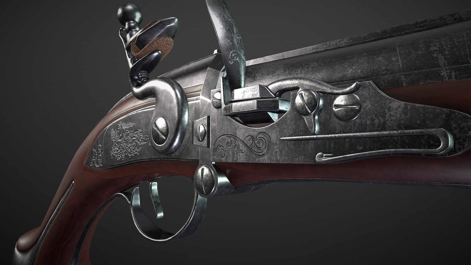 Breech-loading pistol - 3D model by Alexandr Kuzmin (@iiialastariii ...
