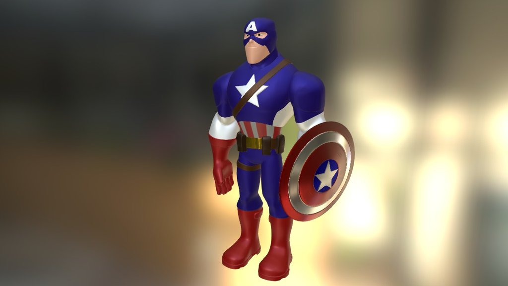 Captain America 3D model by: Rob Bryant, Jr - 3D model by robbryantjr ...