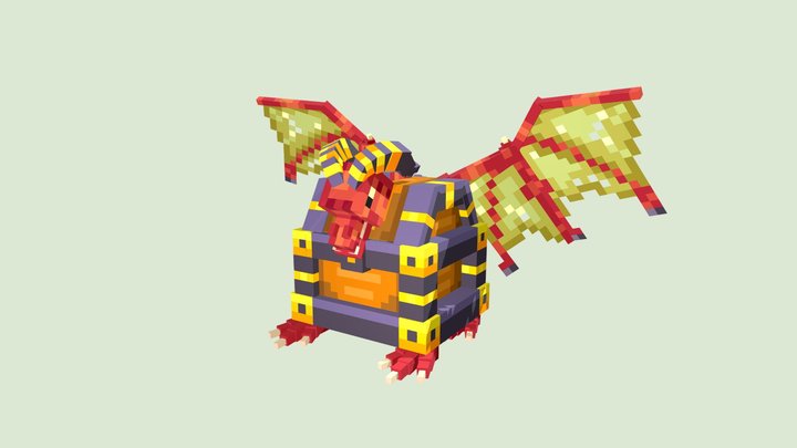 Red-dragon-chest 3D models - Sketchfab