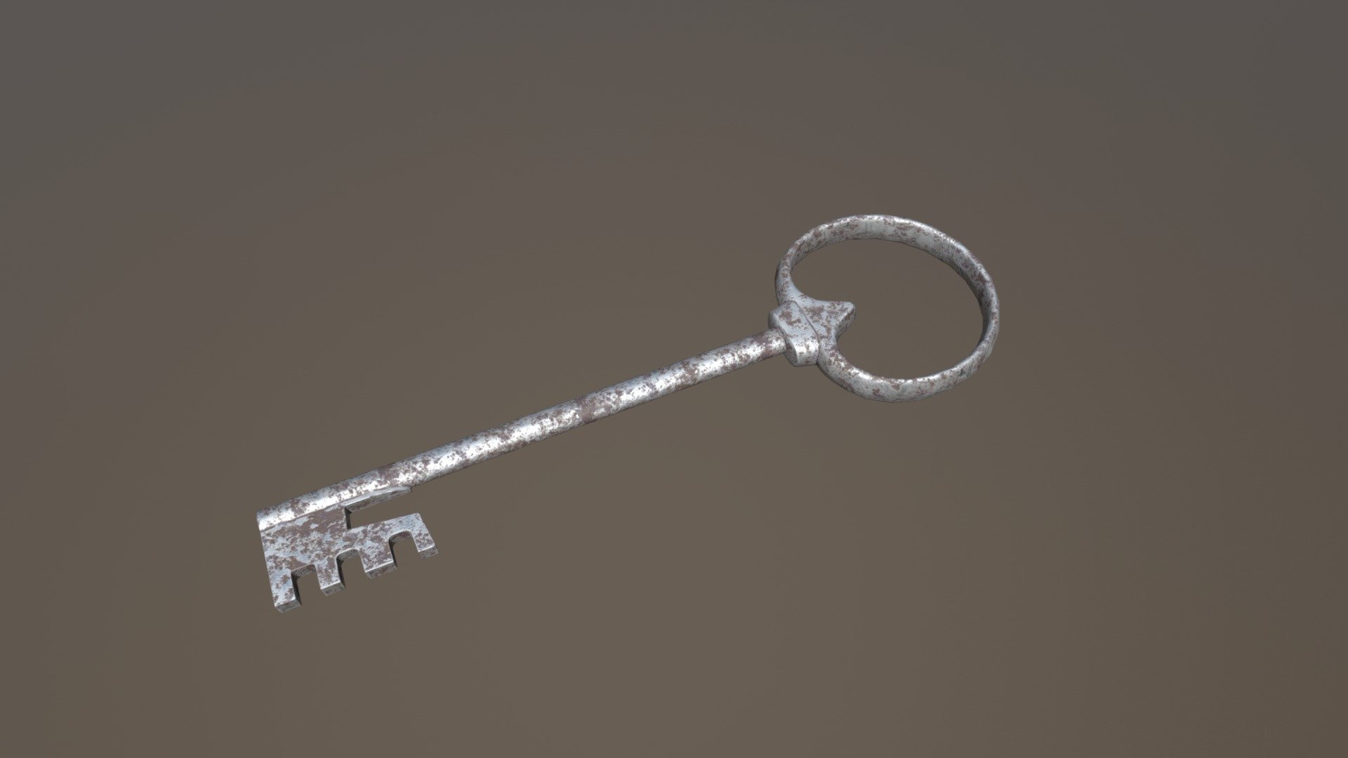 Rusty warded lock key - 3D model by shattered_empyrean [280aaaf ...