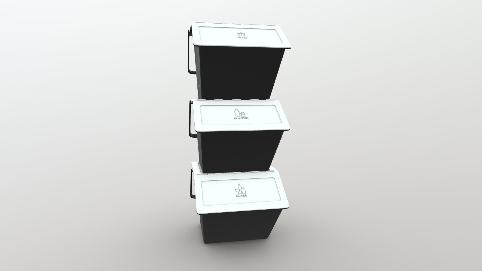 Modern Dale recycling collection box - Buy Royalty Free 3D model by ...
