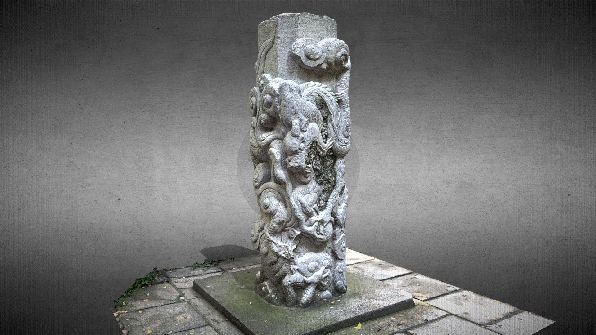 Handan Seven Sages Temple Dragon Column 2# - Buy Royalty Free 3D model ...