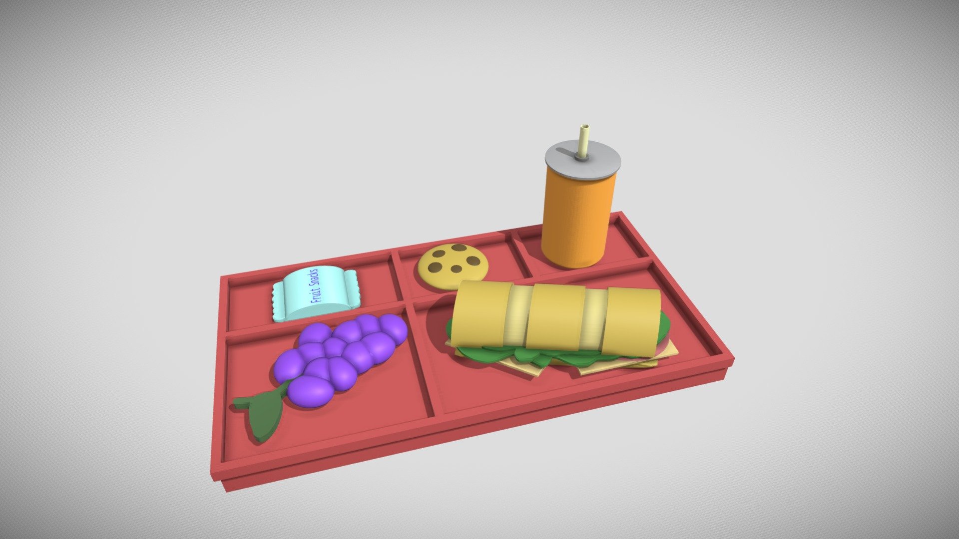Food tray - Download Free 3D model by PurplePerson_ (@PurplePerson_123 ...