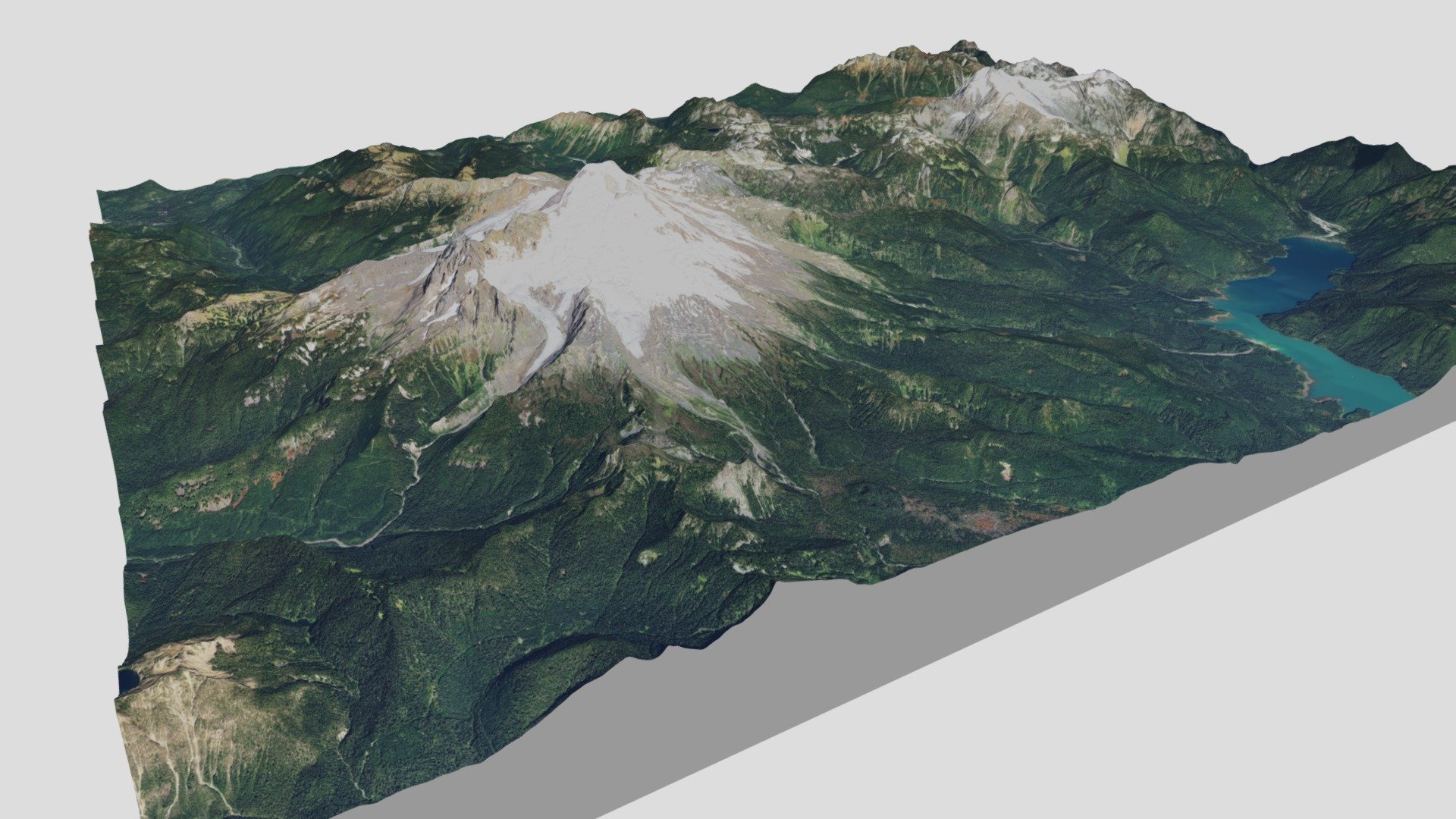 Mt Baker and Mt Shuksan Map (V2) - 3D model by smartmAPPS [2816f2e ...