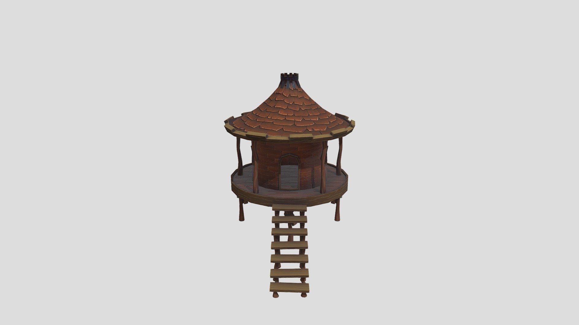 Stylized Low Poly Hut 3d Model - 3D model by Chakchouka (@unjustice ...