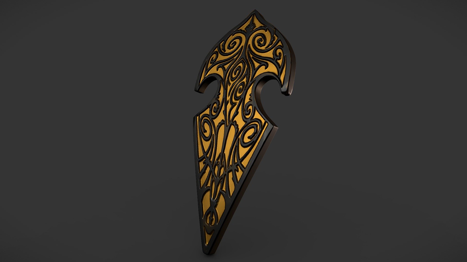 Sculpted Elven Shield - Download Free 3D model by Moïse Dos Santos ...