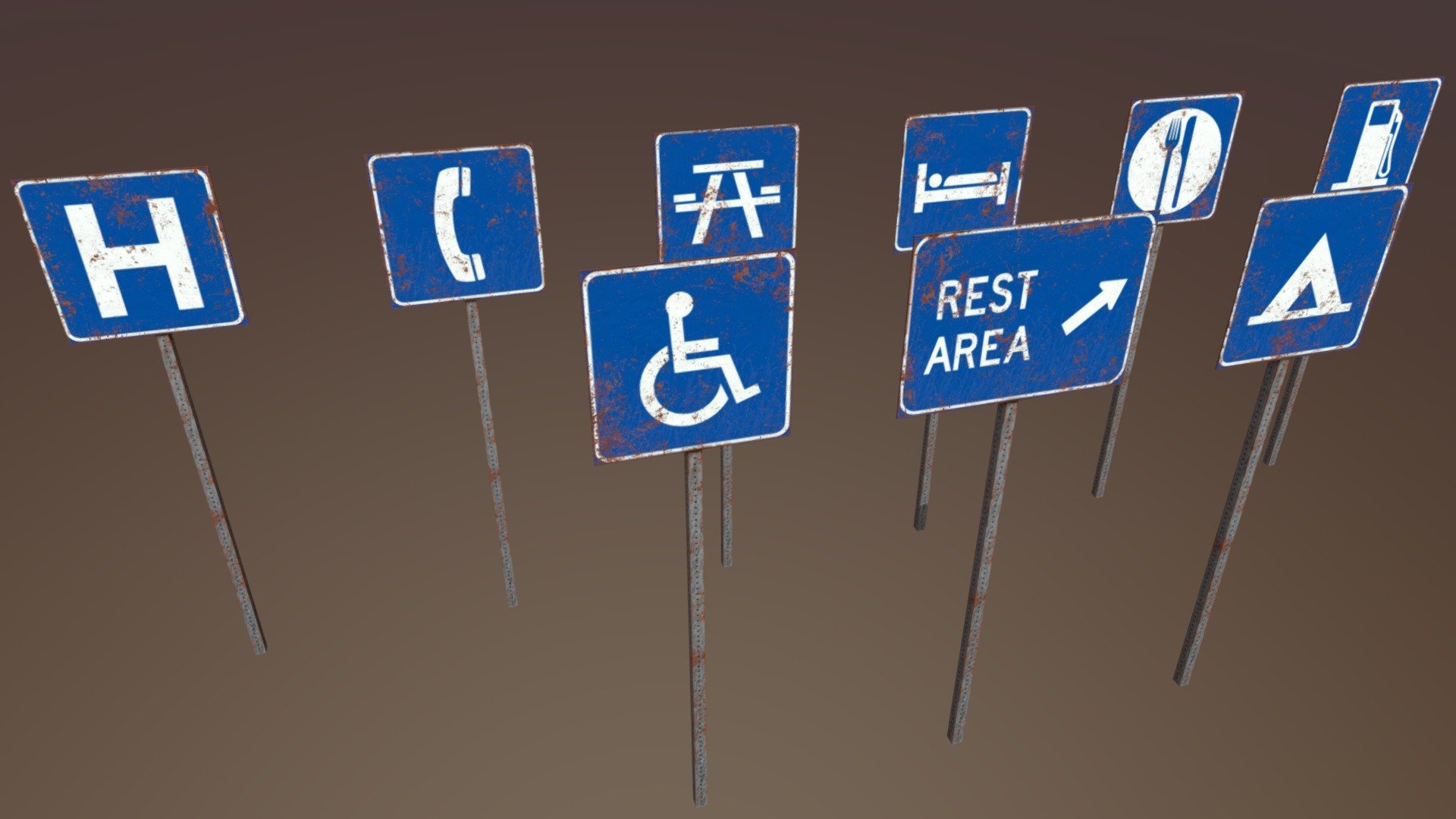 Guidance Signs Set - Download Free 3D model by Caboose3d [2834d79 ...