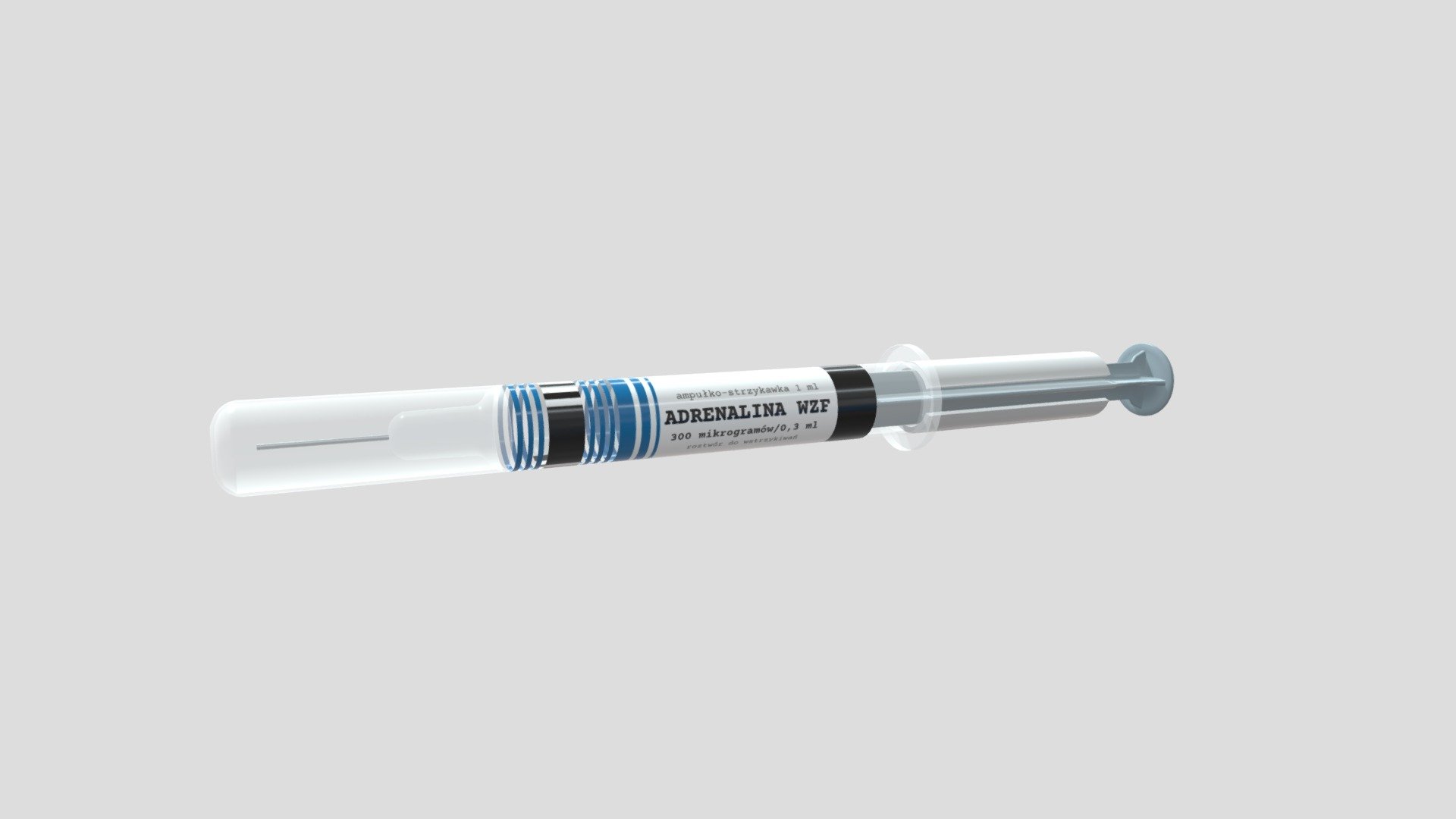 Pre-filled syringe Adrenalina - 3D model by angello [28361f3] - Sketchfab