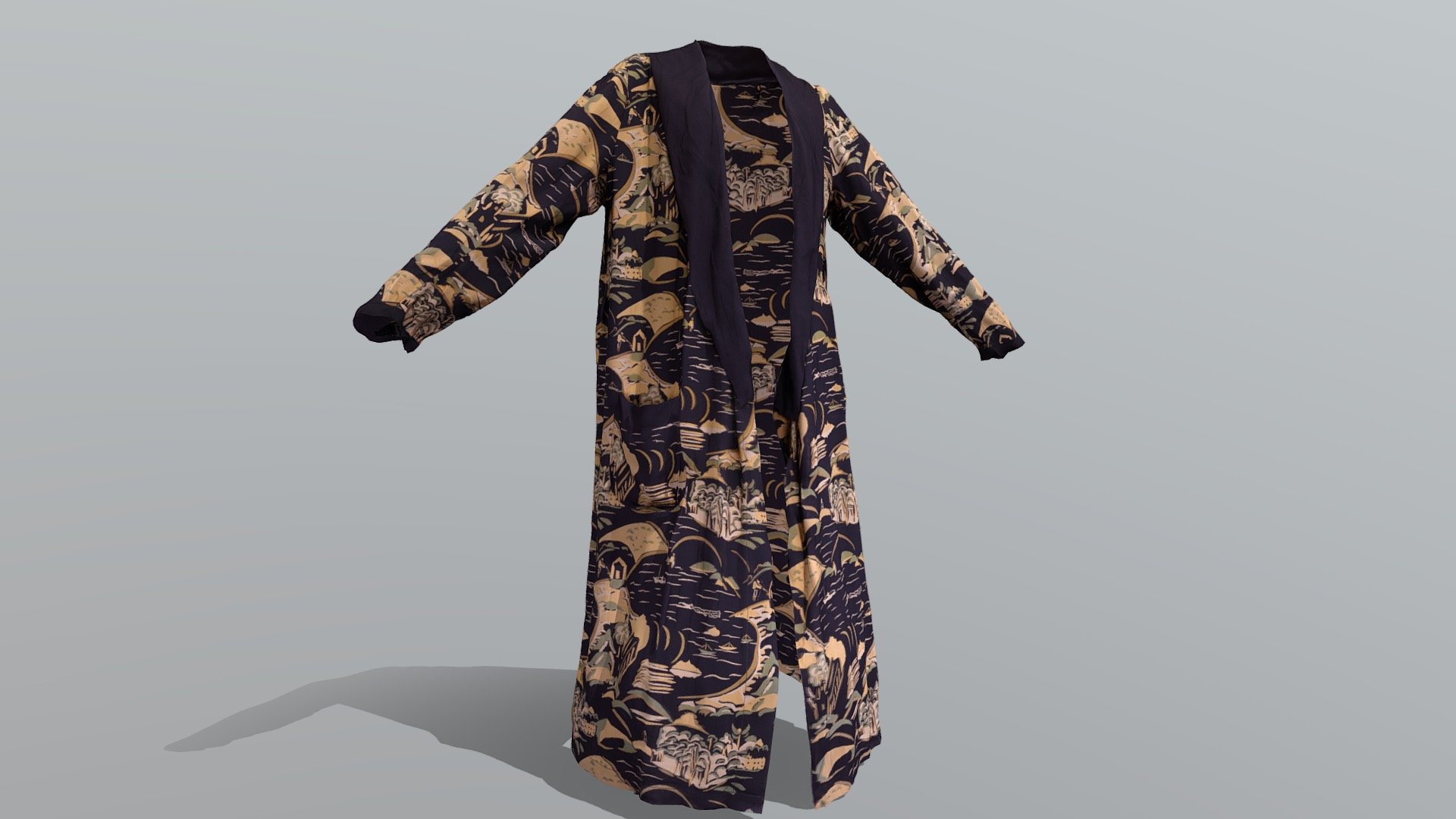 Crysede silk robe - 3D model by penleehousegallery [283687e] - Sketchfab