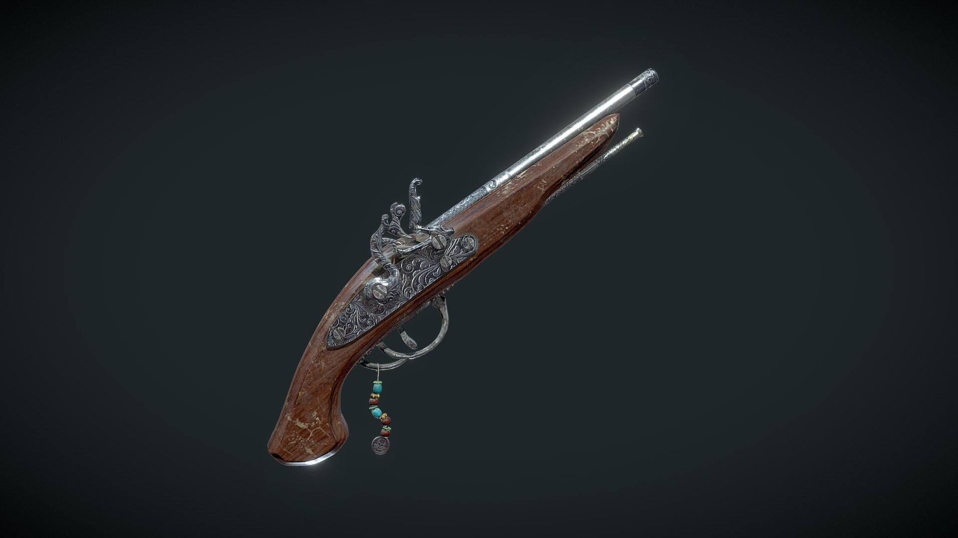 A Pirate's Flintlock - 3D model by FaeRenders [283694e] - Sketchfab