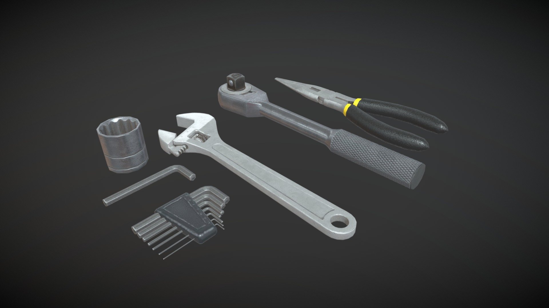 Low Poly Tool Set - Buy Royalty Free 3D model by RidingsFx ...