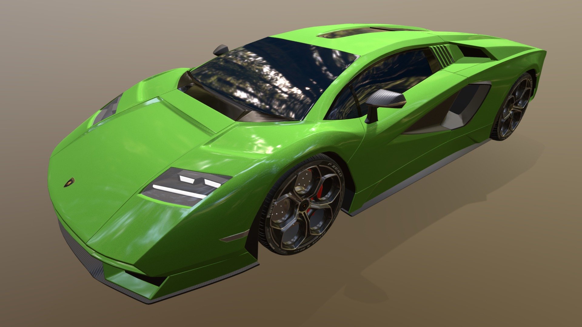 The Green Lambo by Pickle - Download Free 3D model by pickle ...
