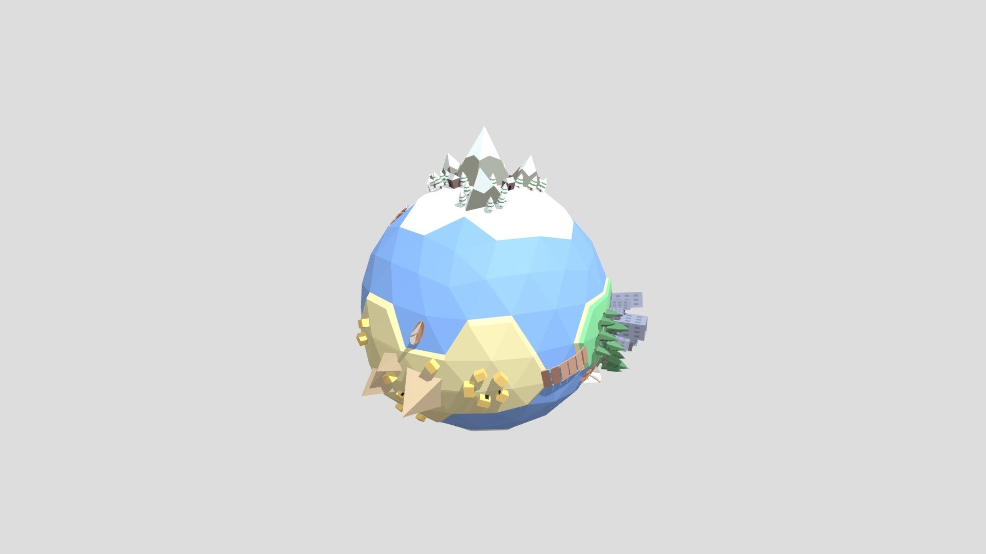 low poly planet - Download Free 3D model by nitwit.friends [283ad6a ...