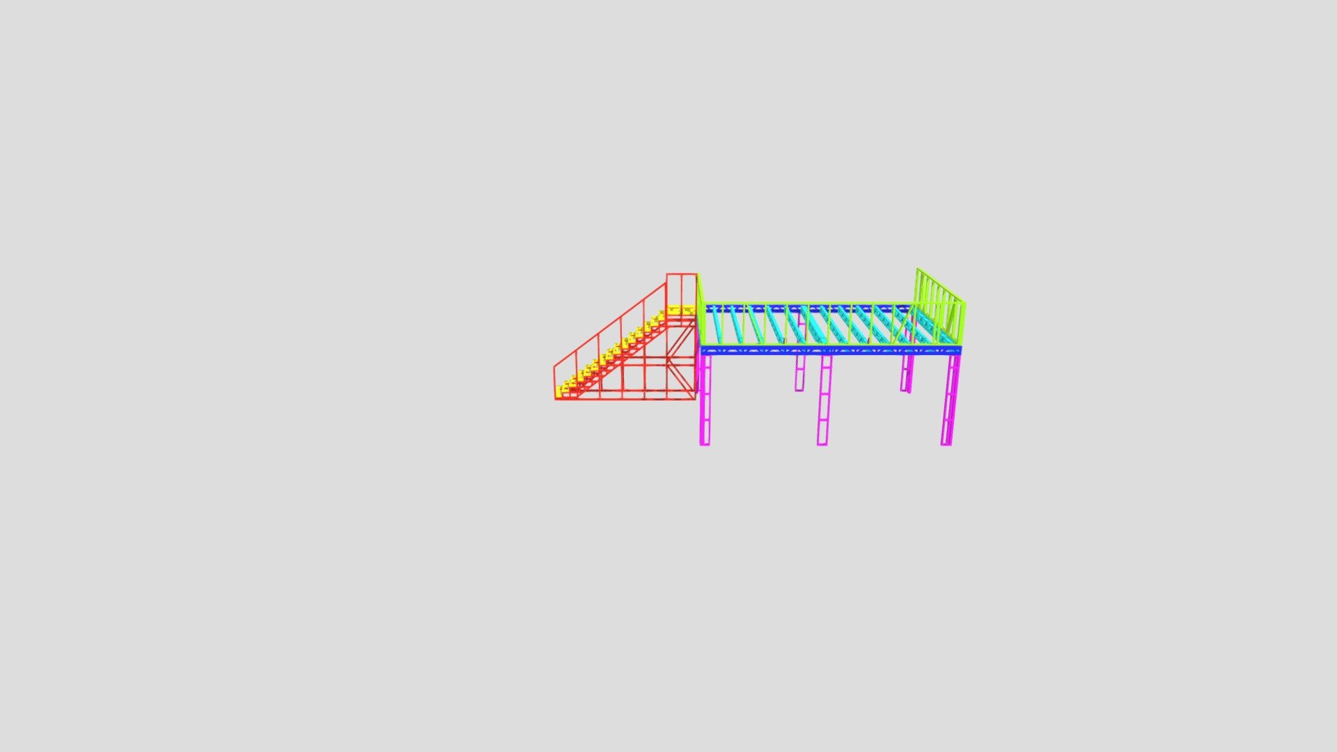 BBB Mezzanine - Download Free 3D model by Steel Frames Direct & Go Tiny ...