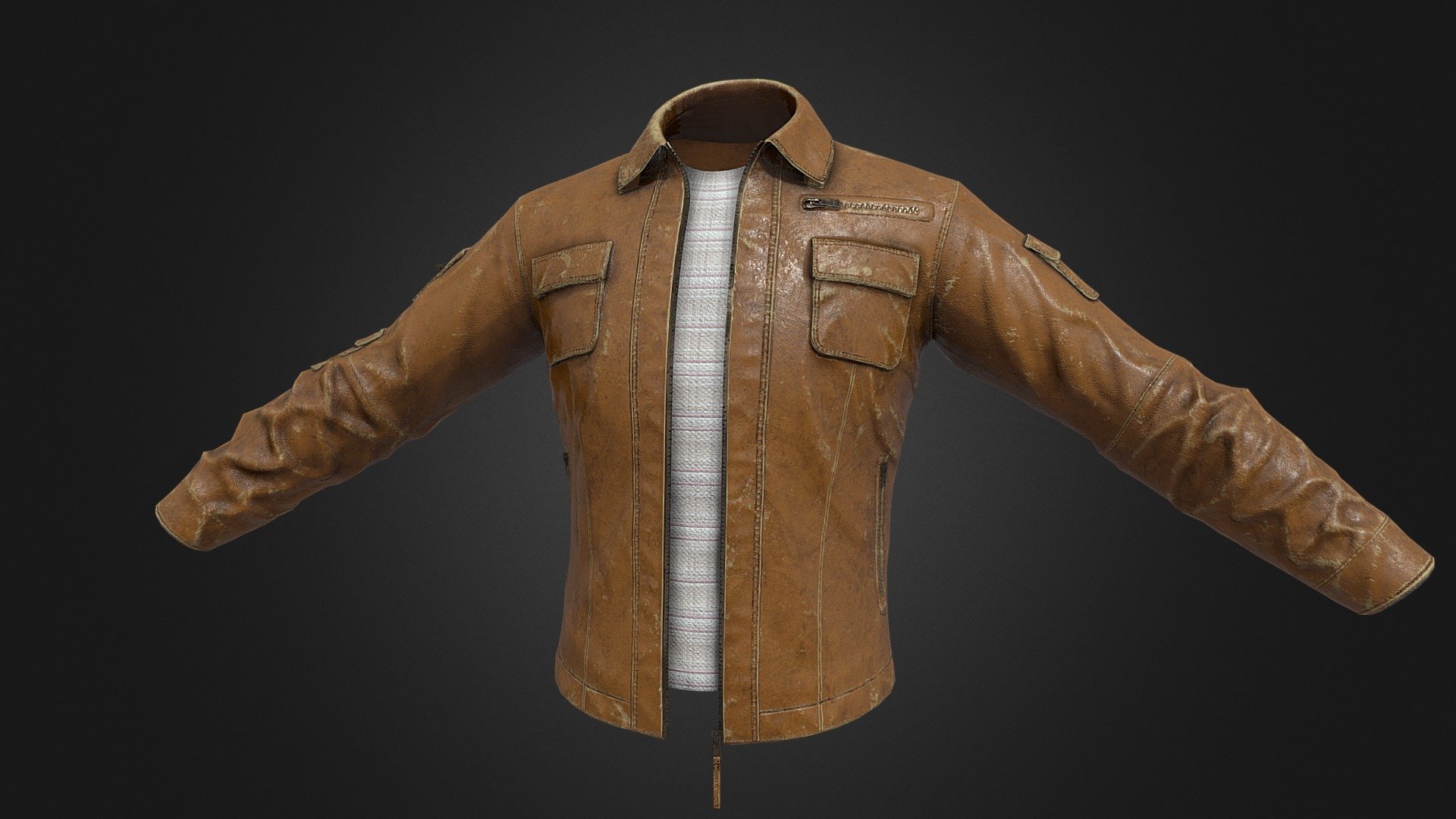 Leather Jacket - 3D model by eggbox [283e32a] - Sketchfab