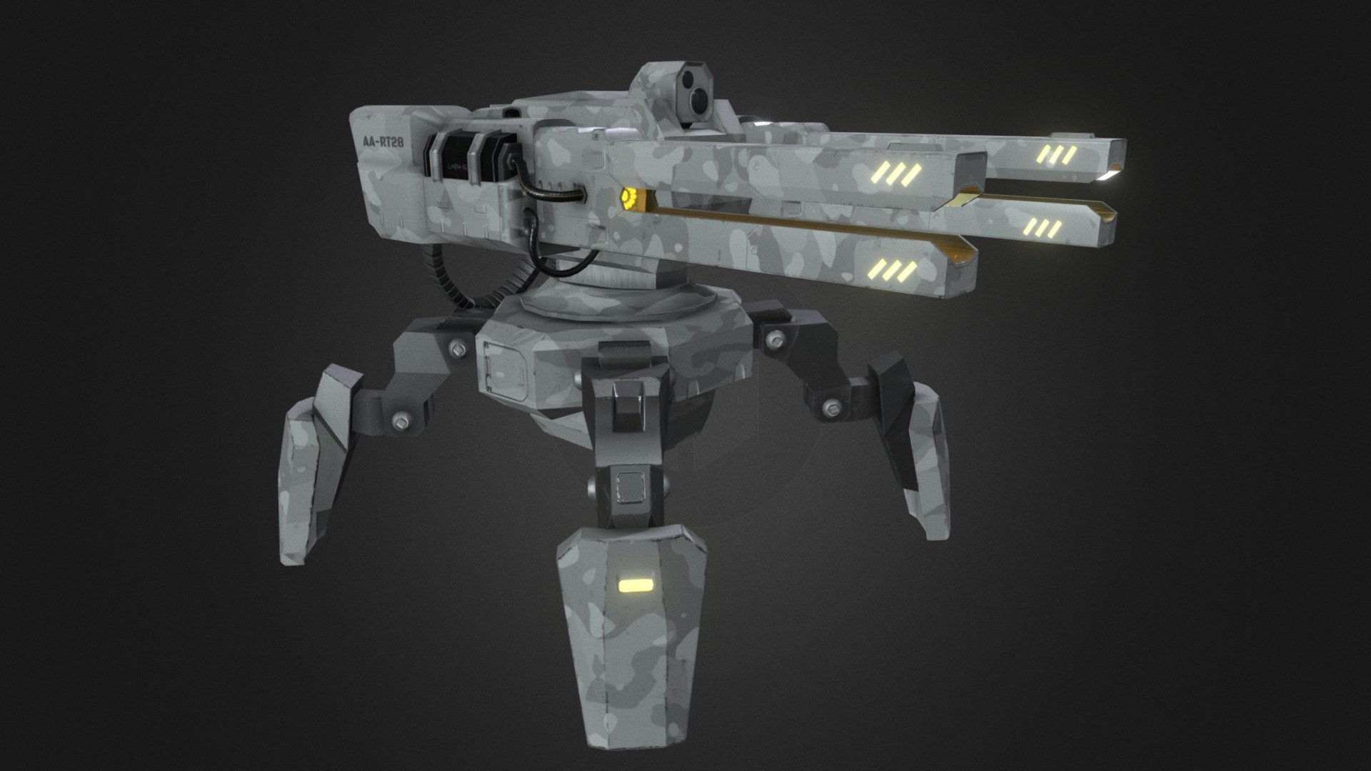 sci-fi robot turret - 3D model by Loch02A (@earth02a) [28401b0] - Sketchfab