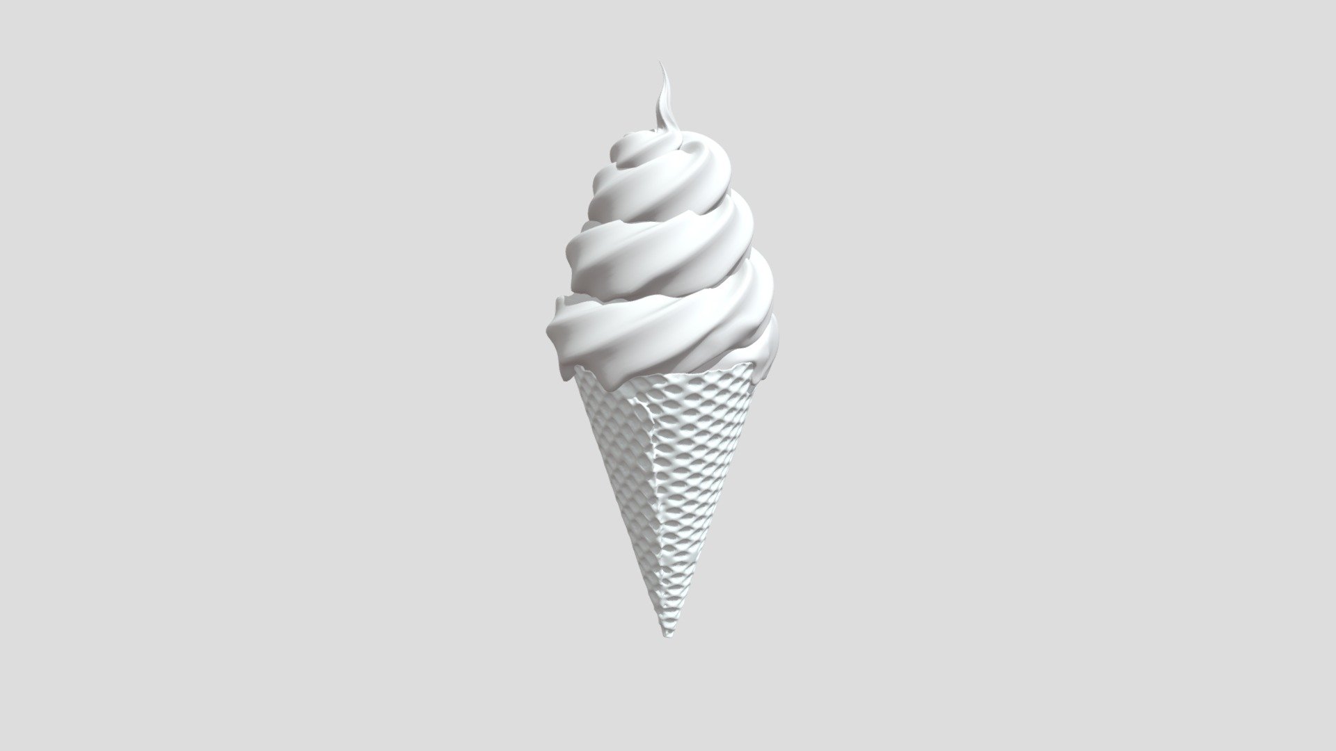 ice cream waffle cone - Download Free 3D model by Fullfedd [2846caf] - Sketchfab