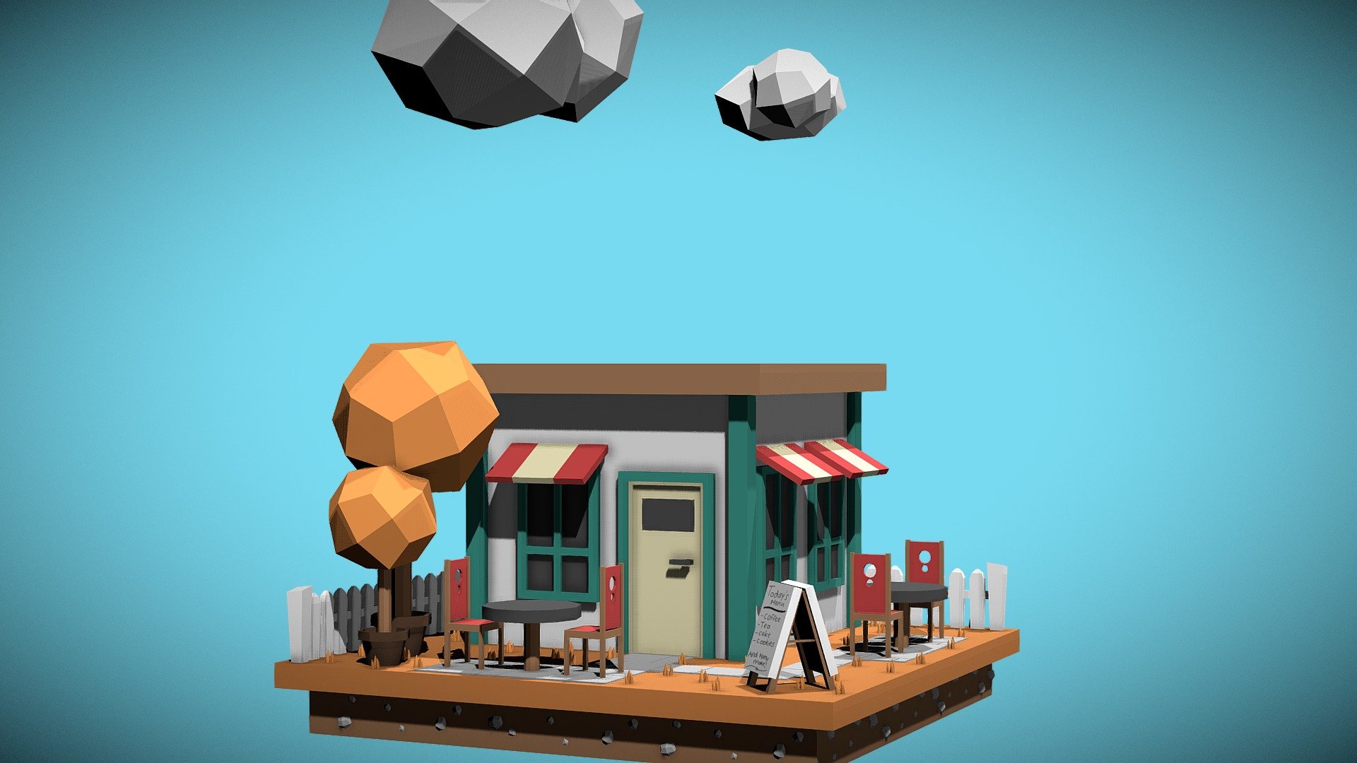 Isometric Terrace Café - 3D model by Mandy van de Groep (@Mandy1902 ...