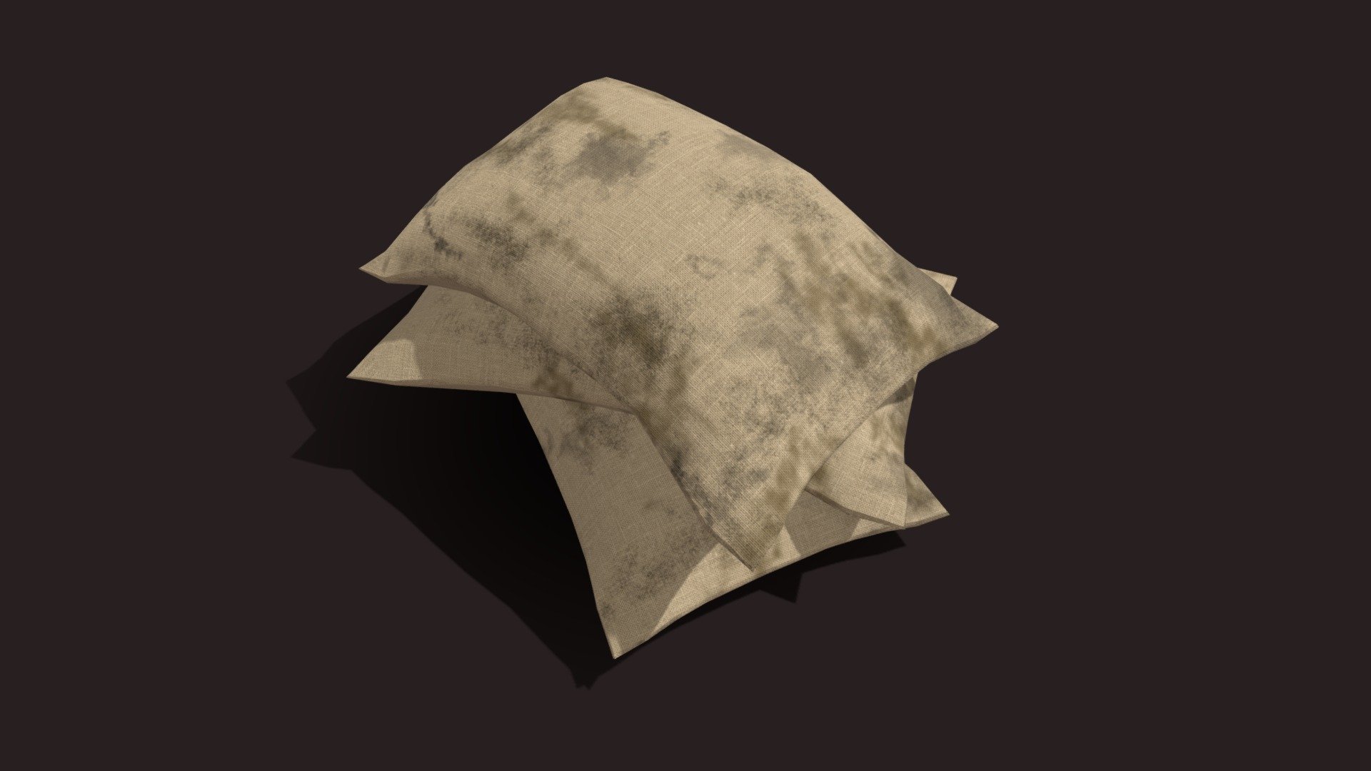 Burlap Sack Stack Of Three Unorderly - Buy Royalty Free 3D model by ...