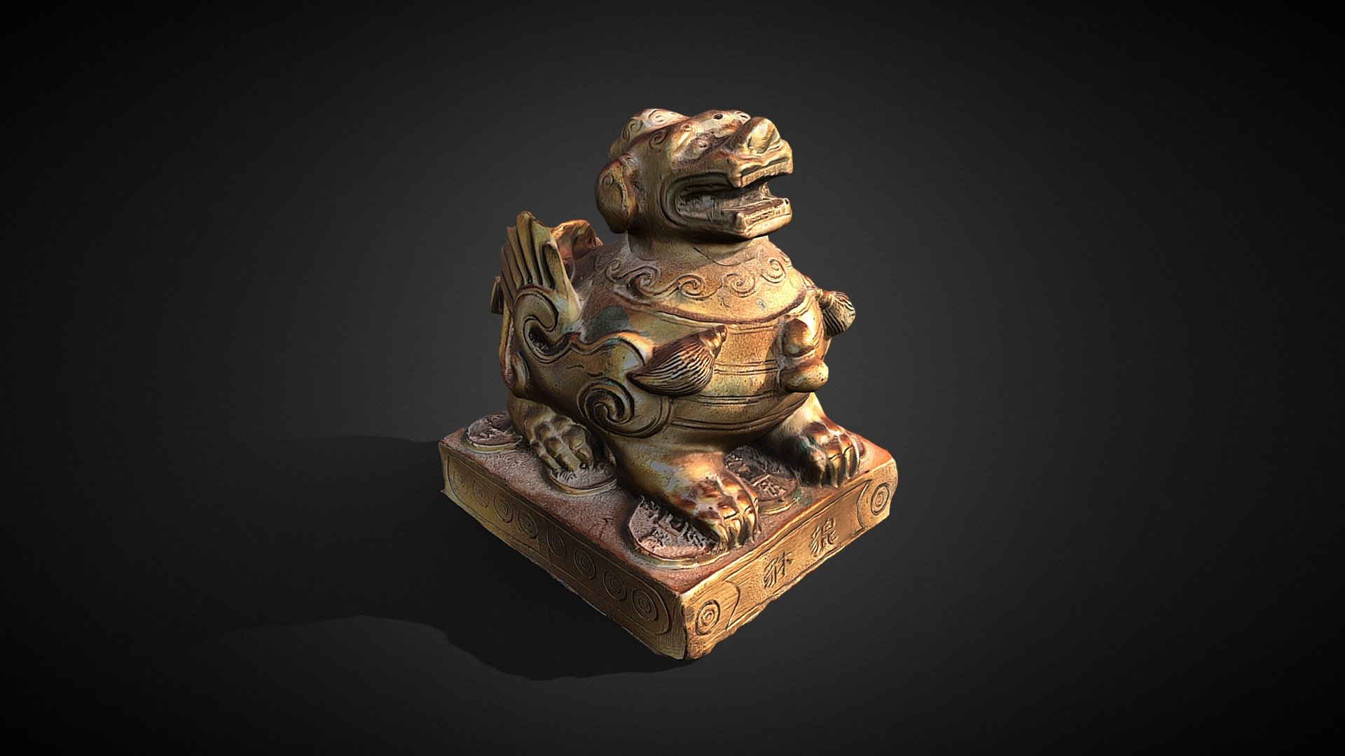 statue - golden pixiu - Buy Royalty Free 3D model by KimtueKP [28564a6 ...