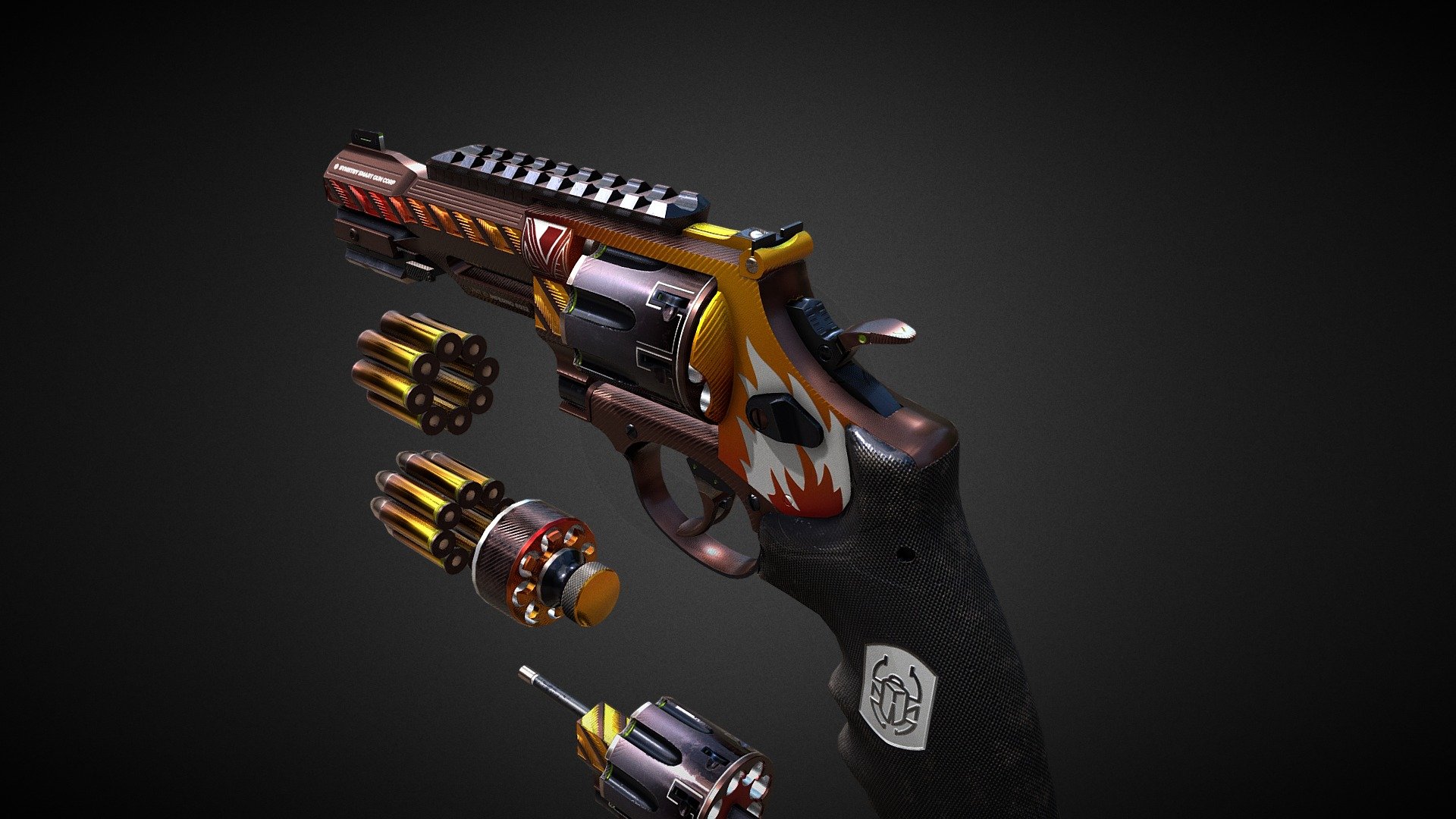 R8 - Inferno (Revolver) - 3D model by tanapta [285802e] - Sketchfab