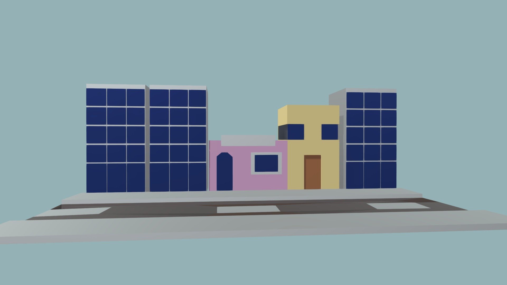 Low Poly City Neighbourhood - 3D model by Bernadette Braganza ...